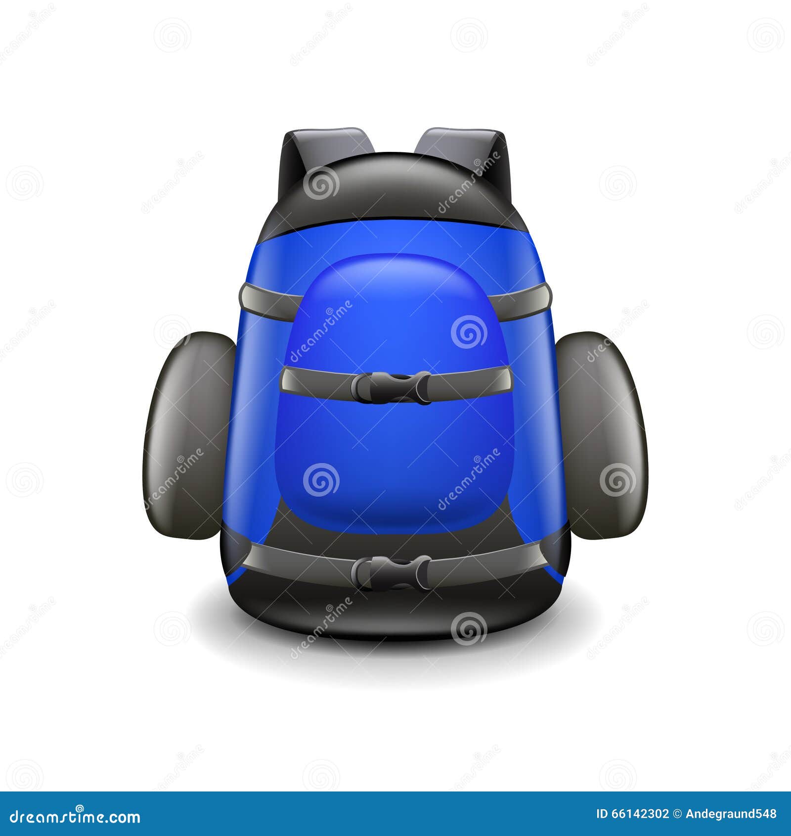 Rugzak op witte vector vector illustratie. Illustration of blauw - 66142302