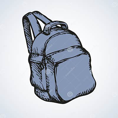 Rugzak Vector tekening vector illustratie. Illustration of pictogram ...
