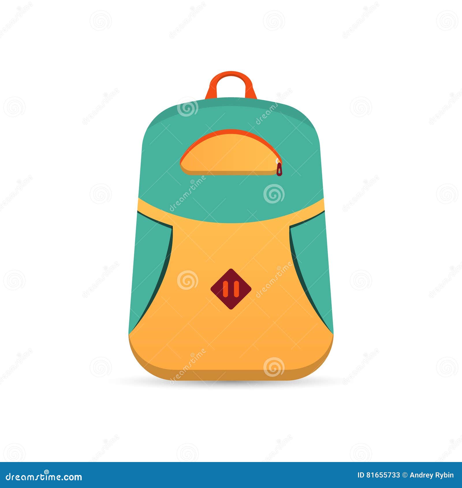 Rugzak vlak pictogram vector illustratie. Illustration of studeren ...