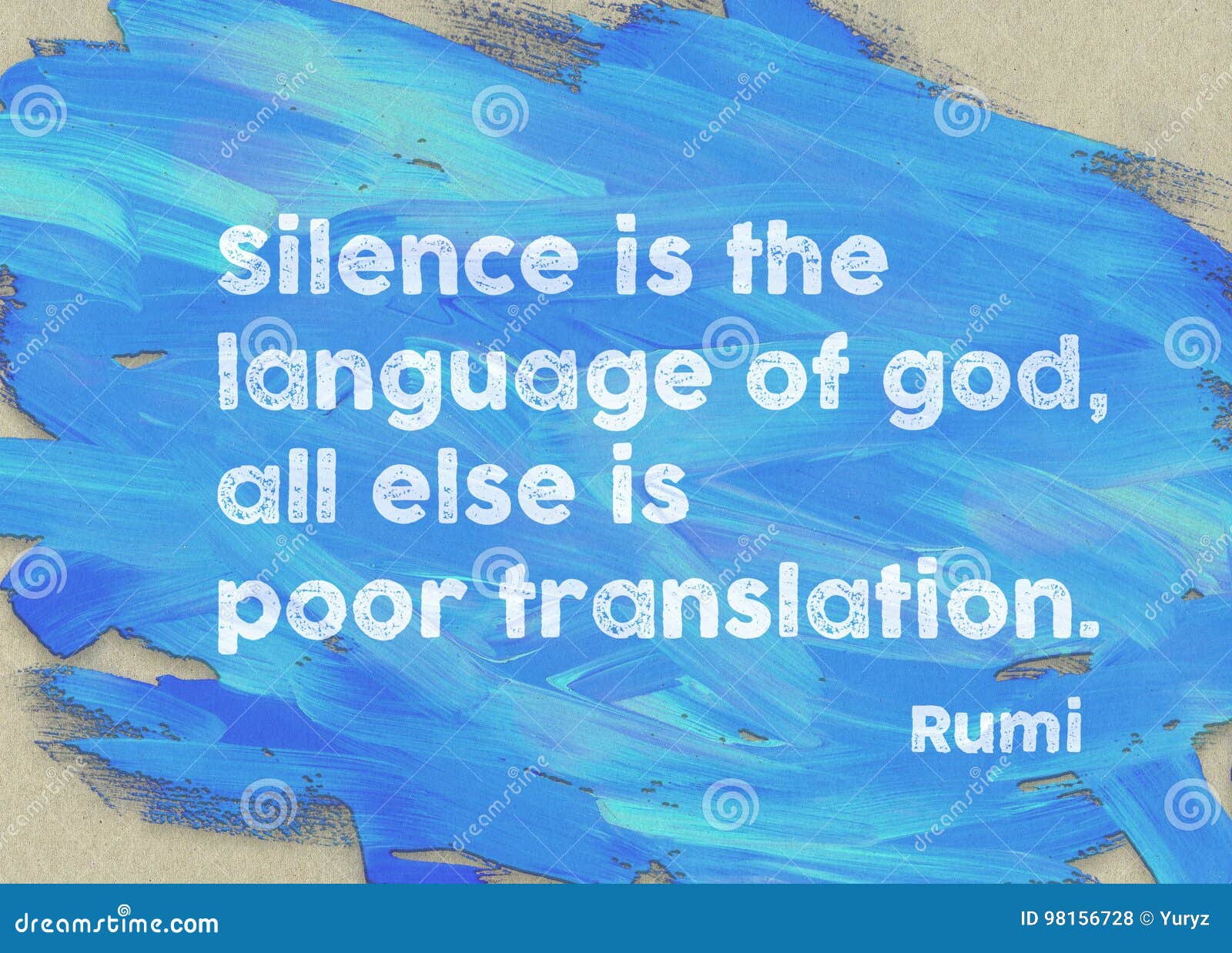 Ruhe ist Rumi stockfoto. Bild von philosophie, zitieren - 98156728