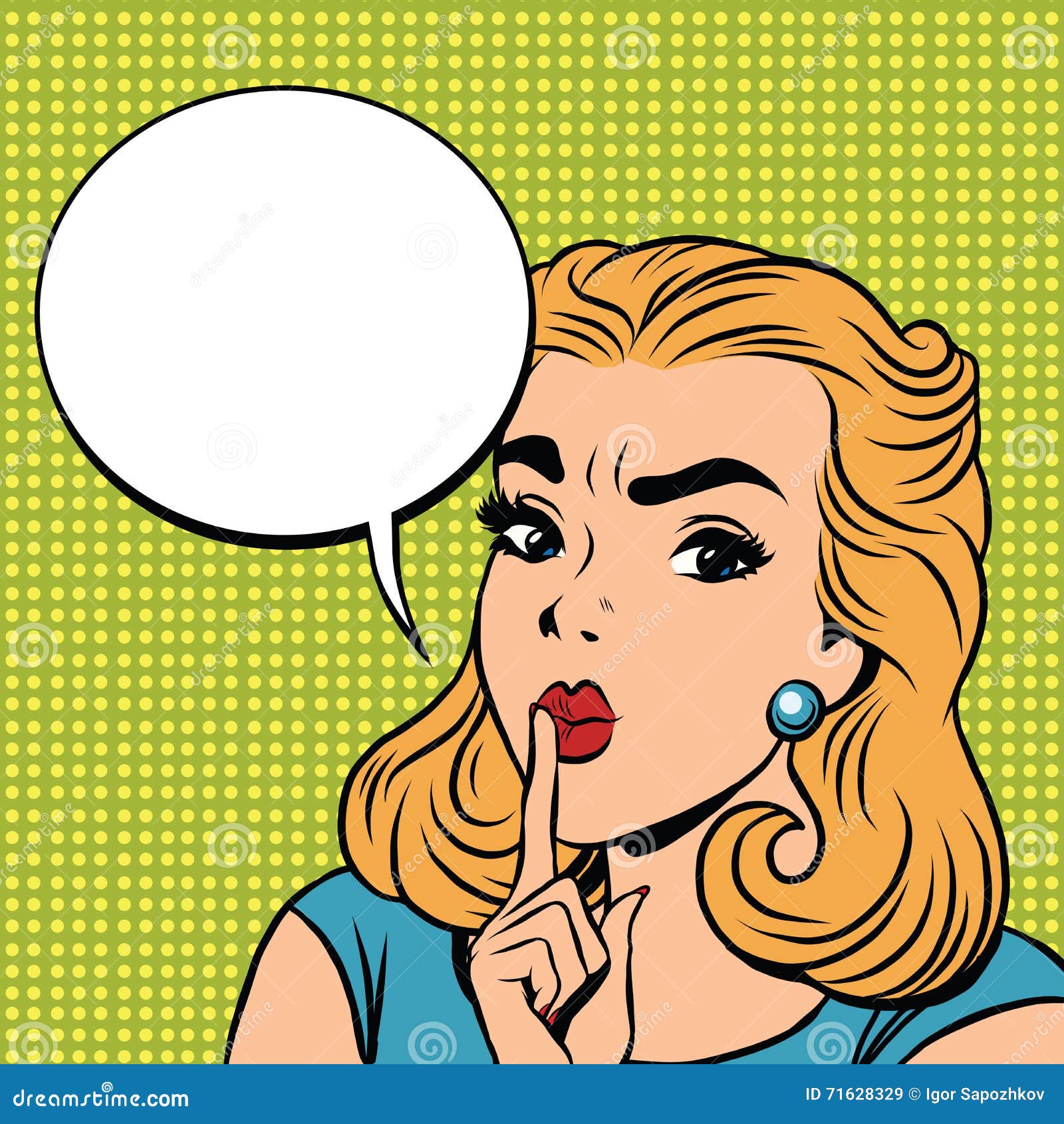 Ruhe-Mädchen Emoticons Emoji Retro- Shhh Vektor Abbildung ...