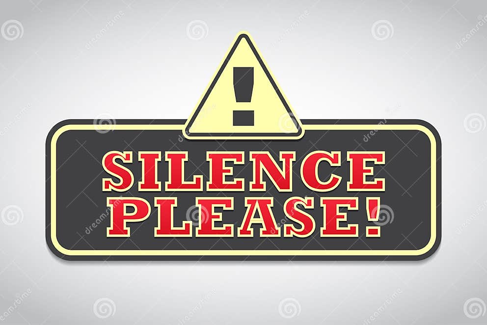 Ruhe Werden Bitte Oder Fahne Deutlich Vektorabbildung EPS10 Vektor ...