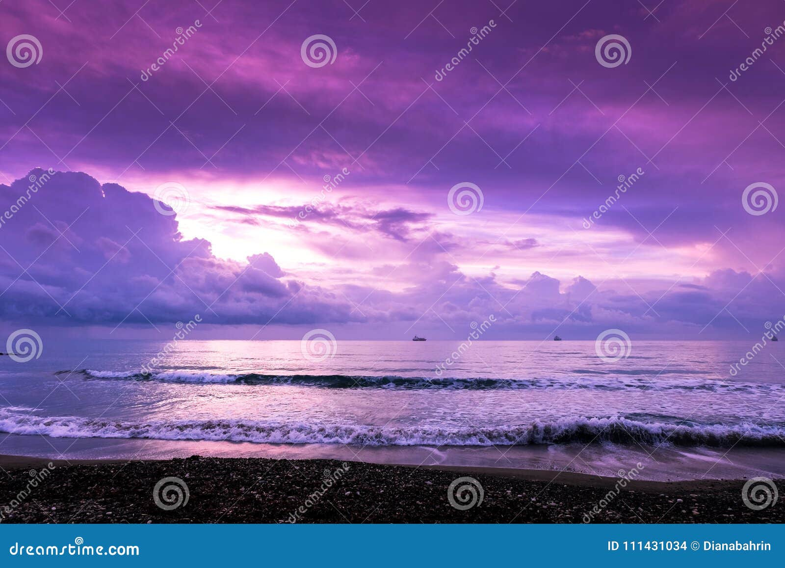 Ruhiger Morgen Auf Dem Ufer in Larnaka Stockfoto - Bild von paradies ...