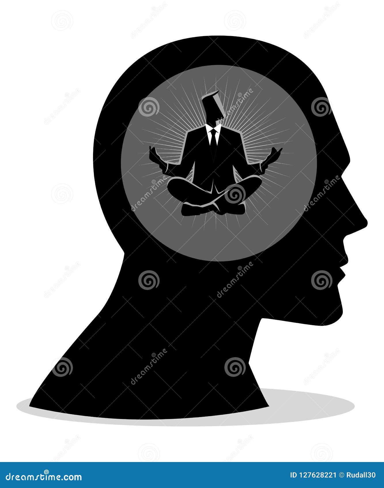 Ruhiger Verstand vektor abbildung. Illustration von entspannung - 127628221