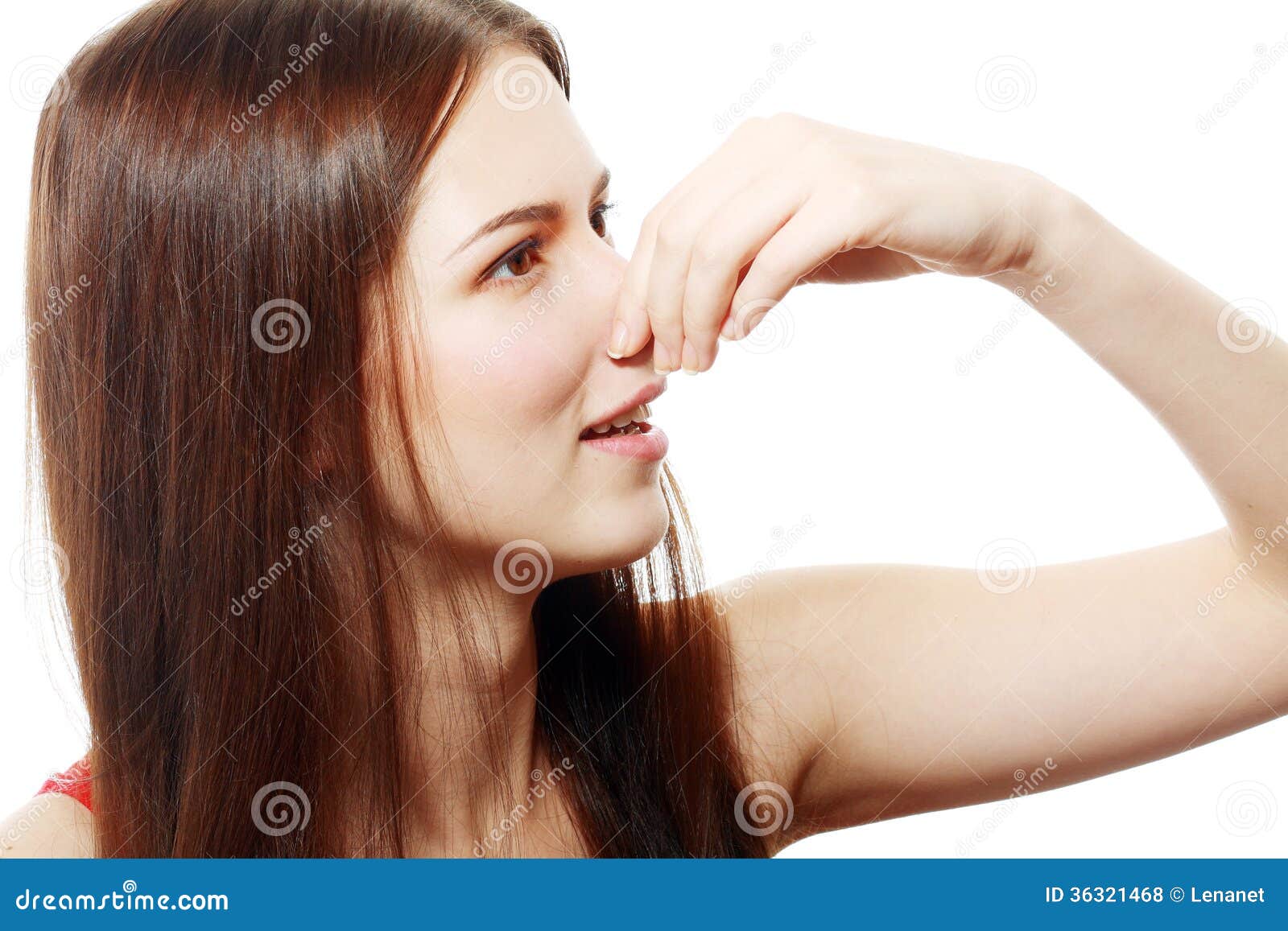 Ruikend iets stink stock foto. Image of twintig, bedrijf - 36321468