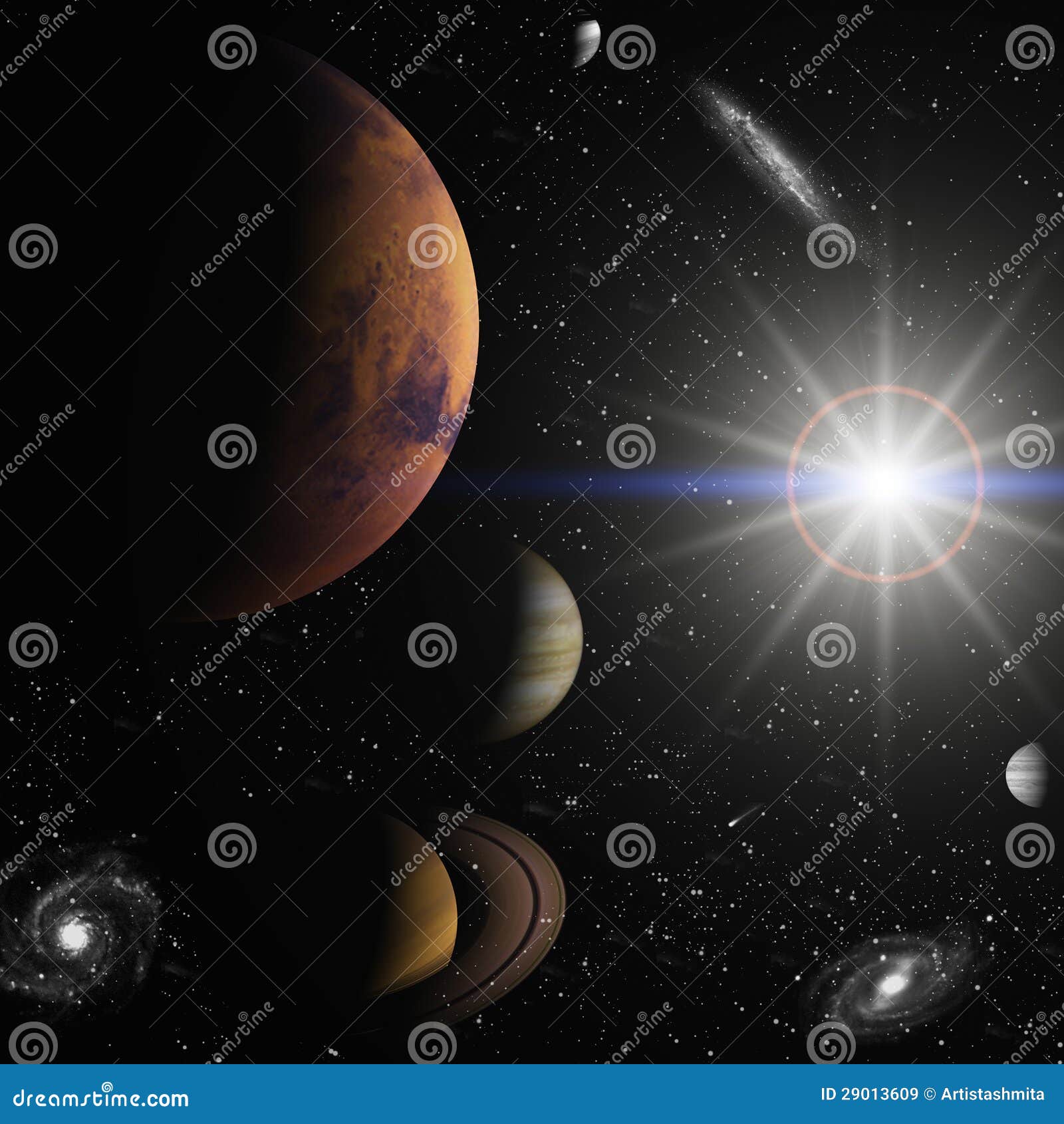 Ruimte en tijd stock illustratie. Illustration of onder - 29013609