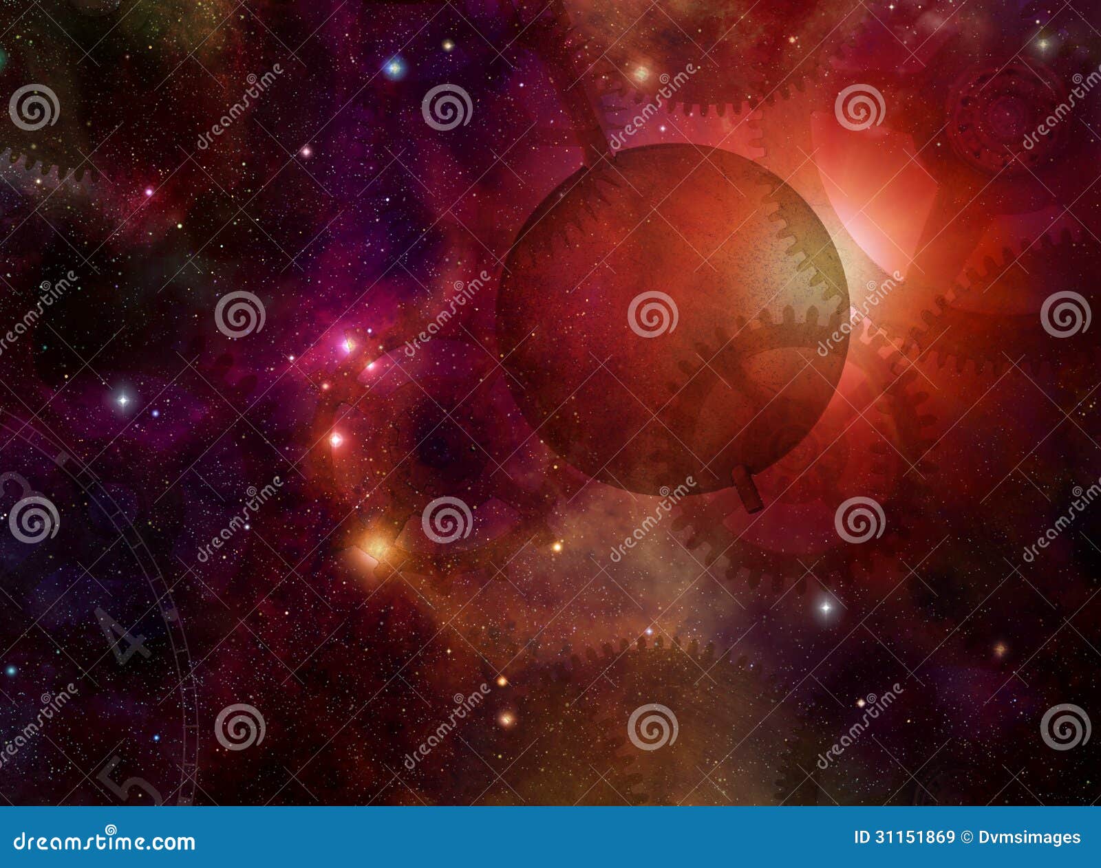 Ruimte en Tijd stock illustratie. Illustration of heelal - 31151869