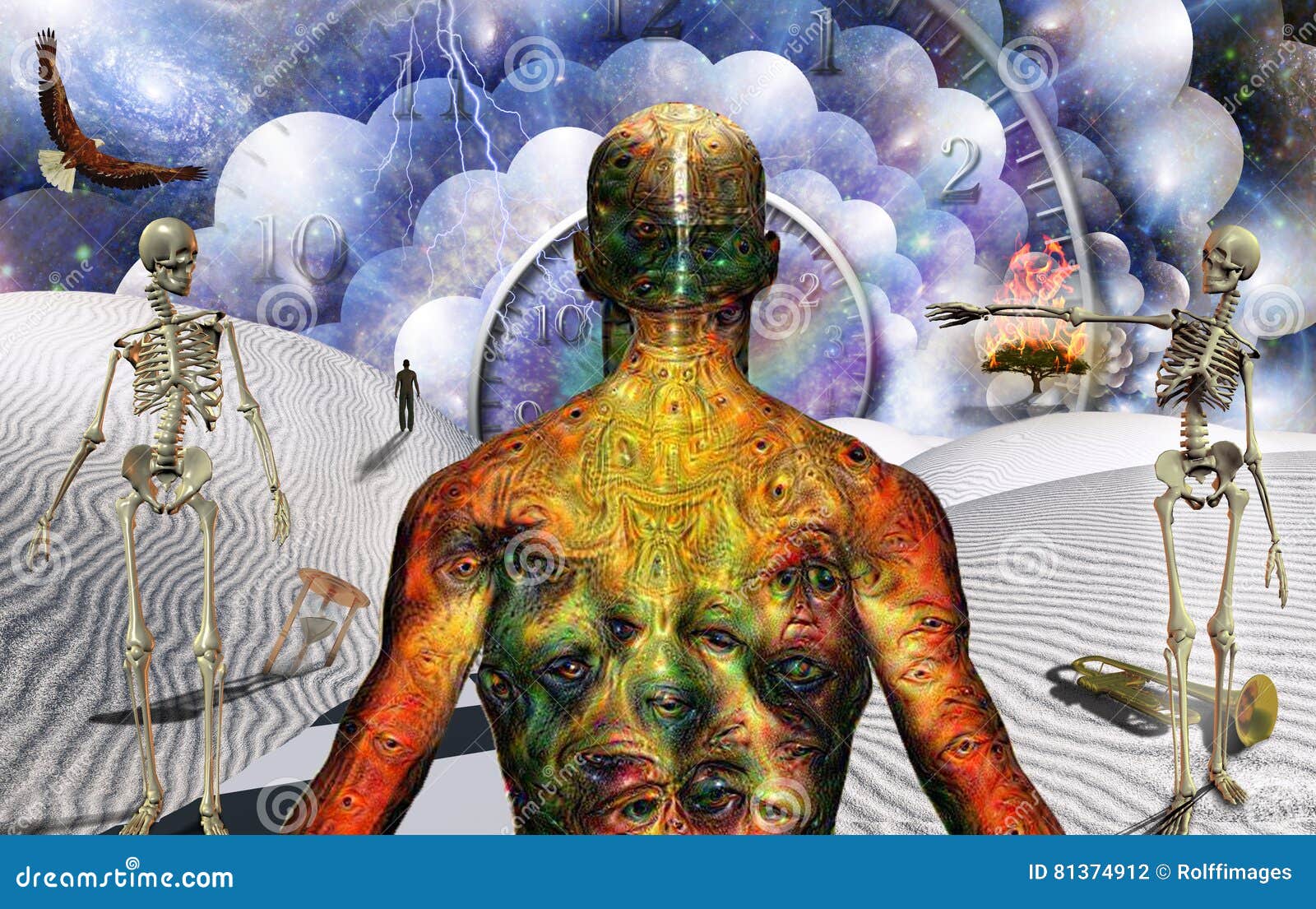 Ruimte en tijd stock illustratie. Illustration of elementen - 81374912