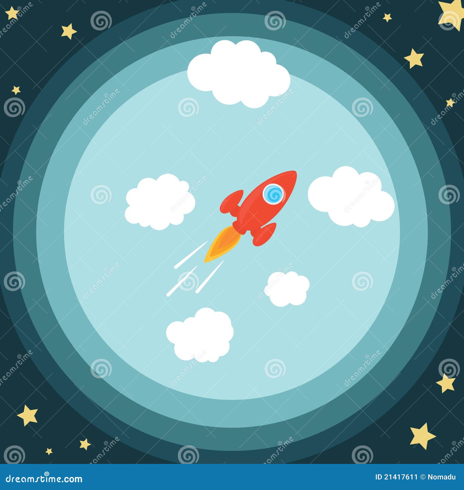 Ruimte Raket vector illustratie. Illustration of reis - 21417611