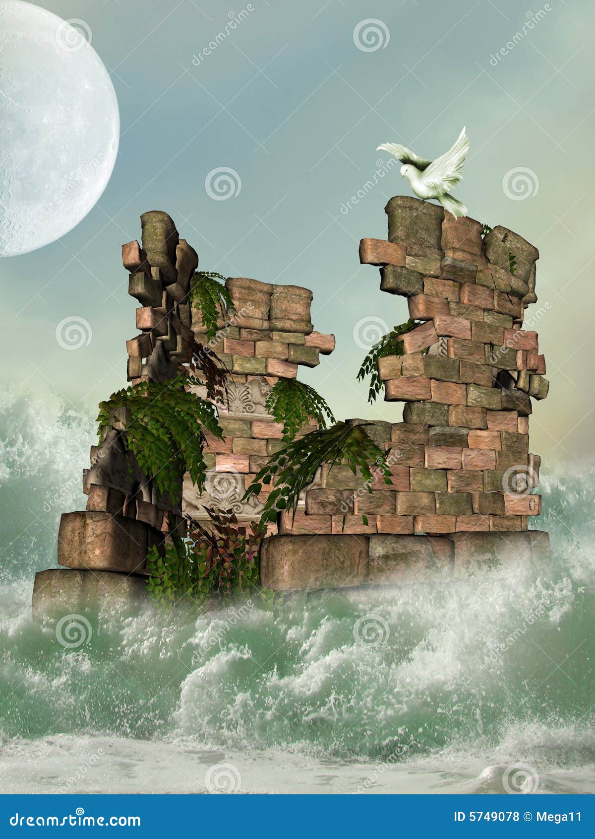 Old Ruin Cartoon Vector | CartoonDealer.com #54027257