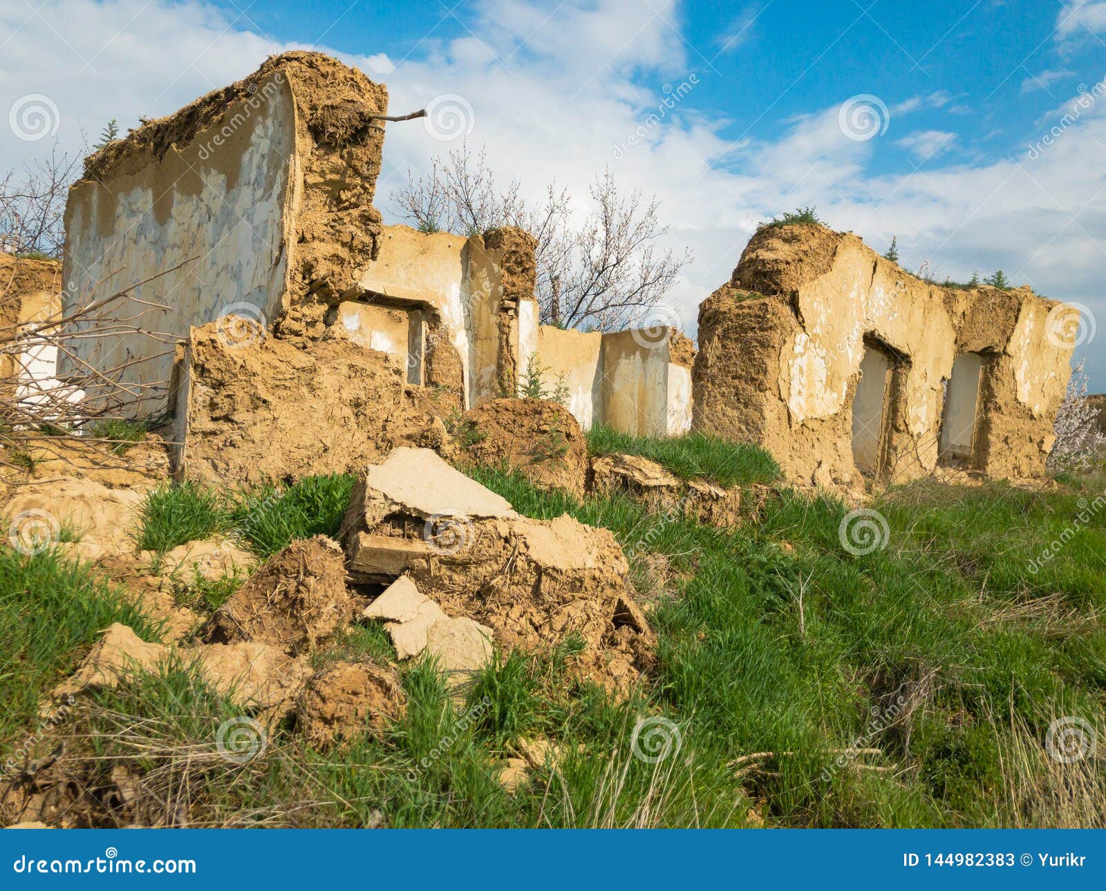 Ruin Of An Ancient Adobe House Royalty-Free Stock Photo | CartoonDealer ...