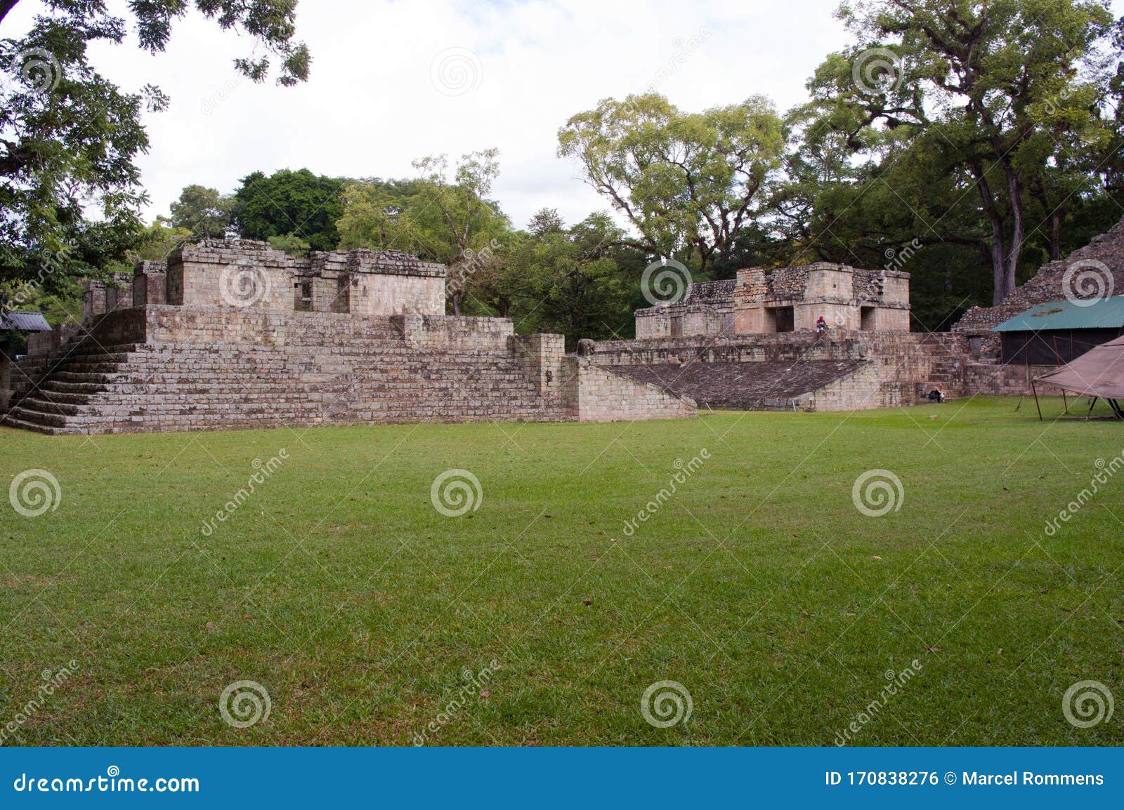 Ruin of Ancient Pyramid in Copan Stock Photo - Image of stone, america ...