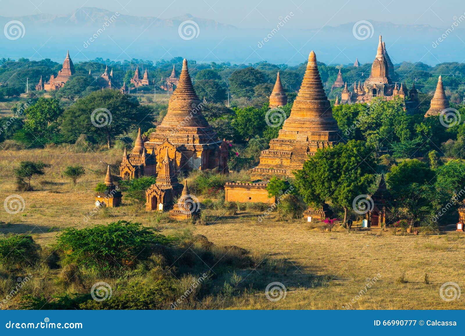 The Ruin of Ancient Temple in Bagan City during Sunset, Myanmar. Stock ...