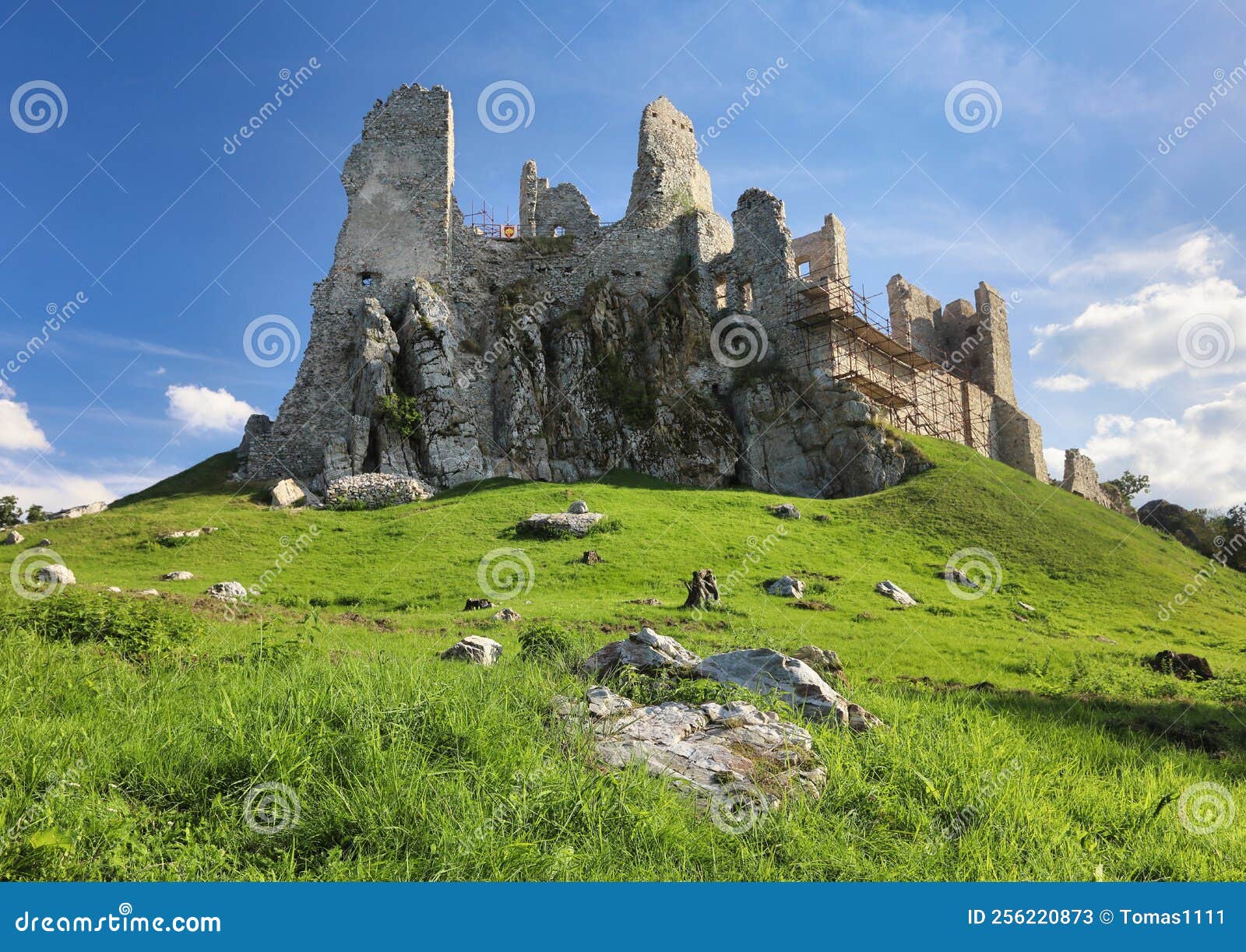 Ruin of Castle Hrusov in Slovakia Stock Image - Image of building ...