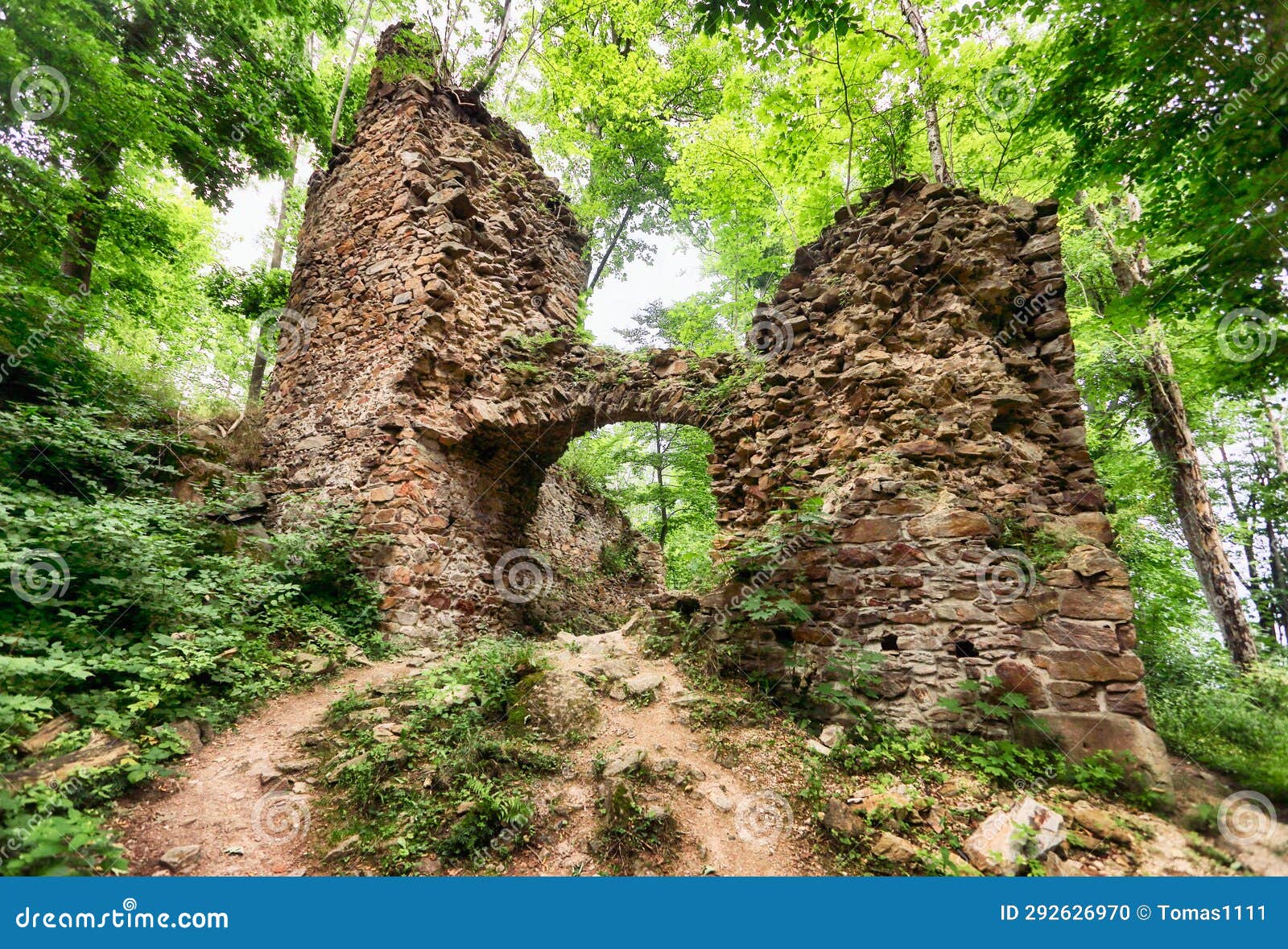 Ruin of Castle Oheb, Czech Republic Stock Photo - Image of scenery ...