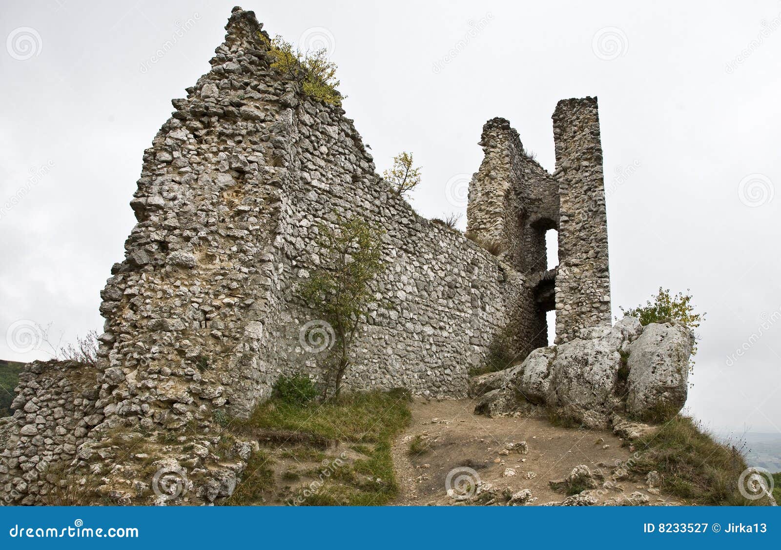 Ruin of gothic castle stock image. Image of republic, czech - 8233527