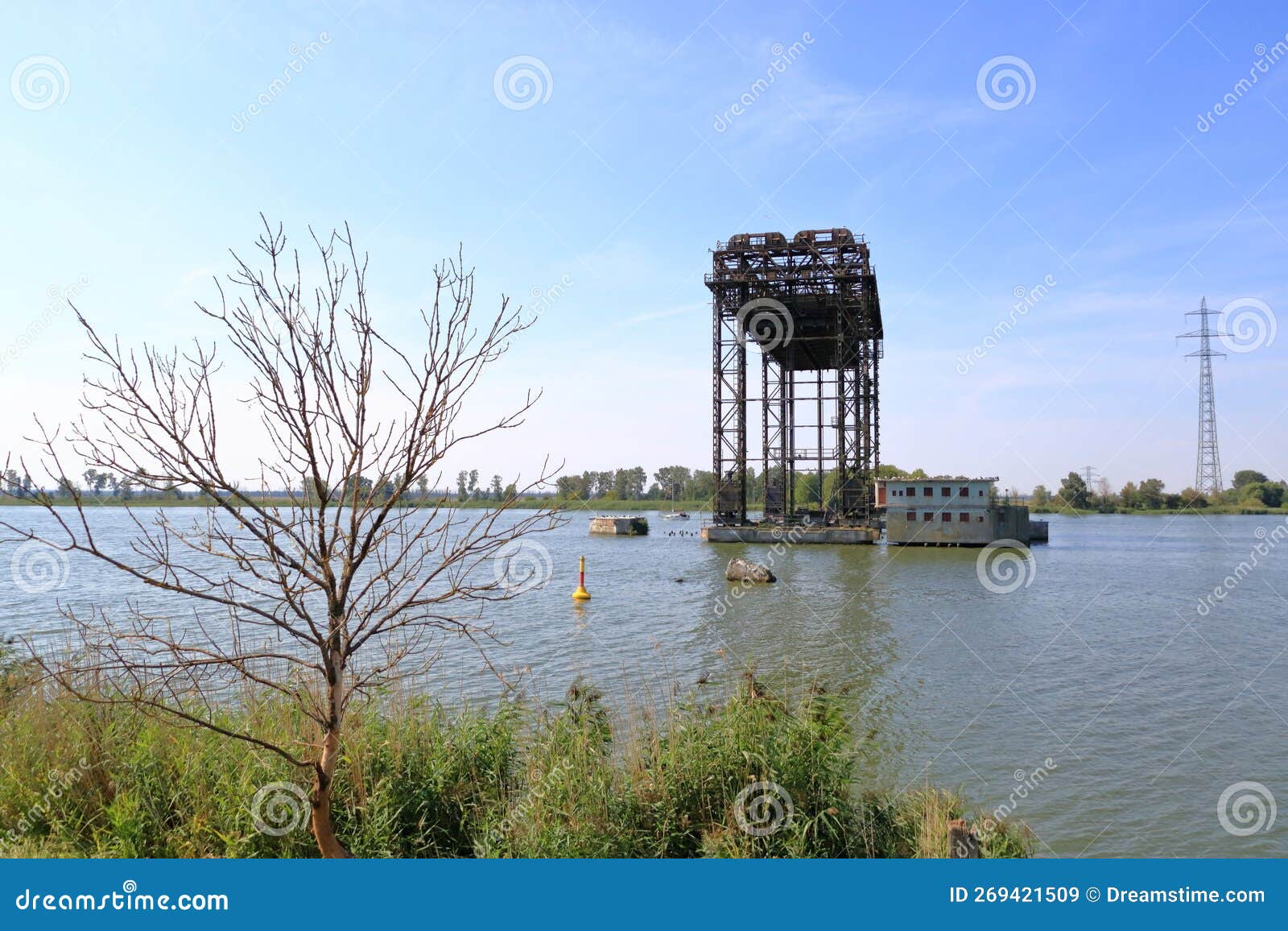 The Ruin of the Railway Bridge of Karnin, Usedom in Germany Stock Image ...