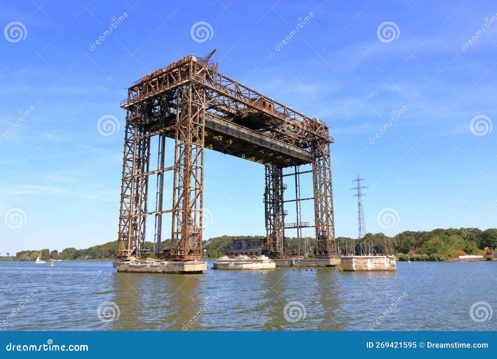 The Ruin of the Railway Bridge of Karnin, Usedom in Germany Stock Image ...
