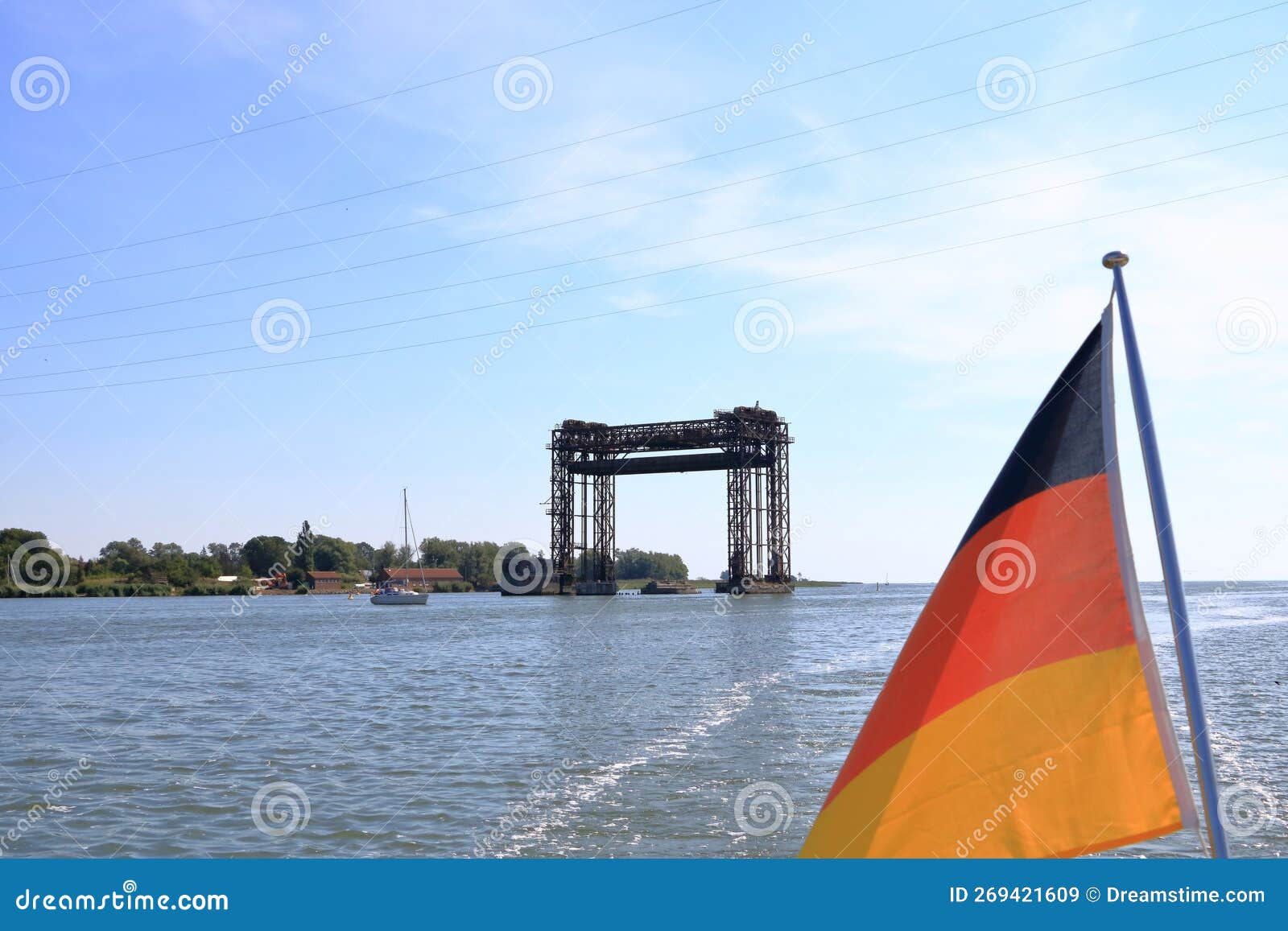 The Ruin of the Railway Bridge of Karnin, Usedom in Germany Stock Image ...