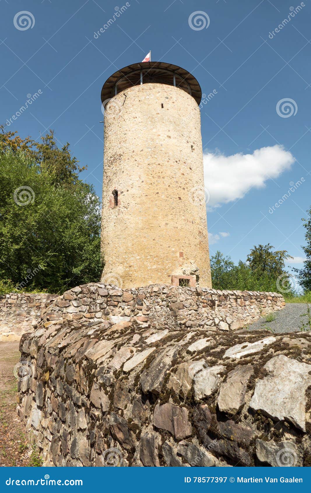 Ruin Tower Burg Lowenstein. Stock Image - Image of medieval, ruins ...