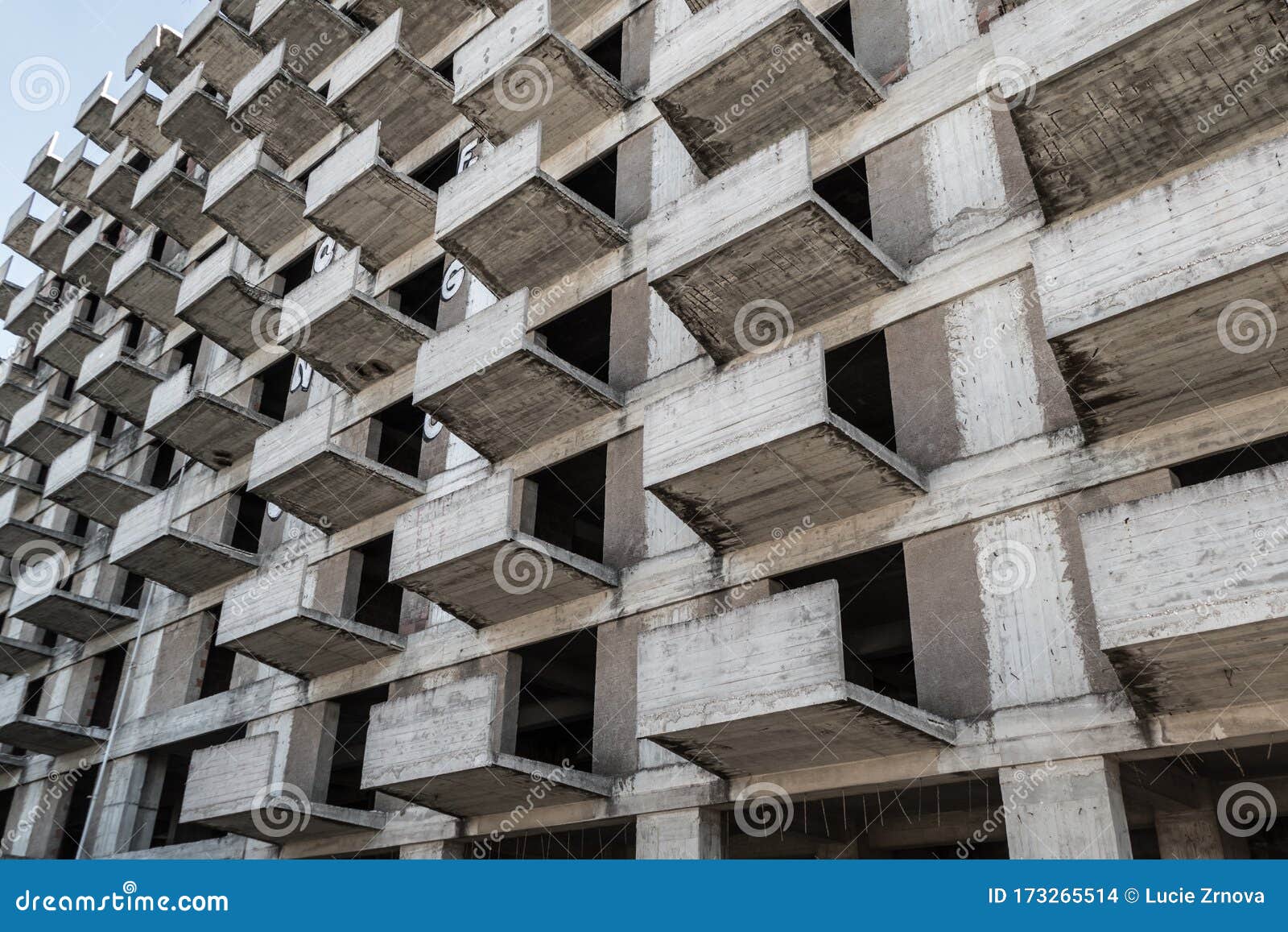 Ruin of an Unfinished Concrete Skeleton Building Stock Photo - Image of ...