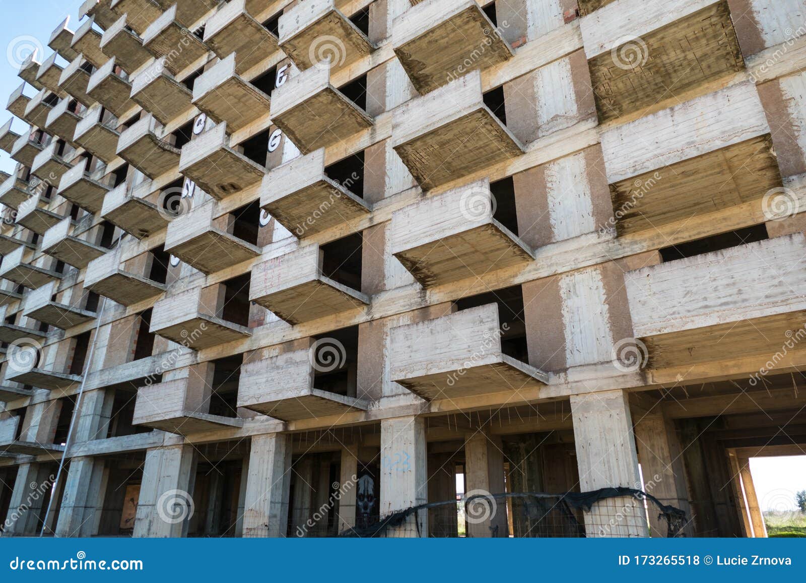 Ruin of an Unfinished Concrete Skeleton Building Stock Photo - Image of ...