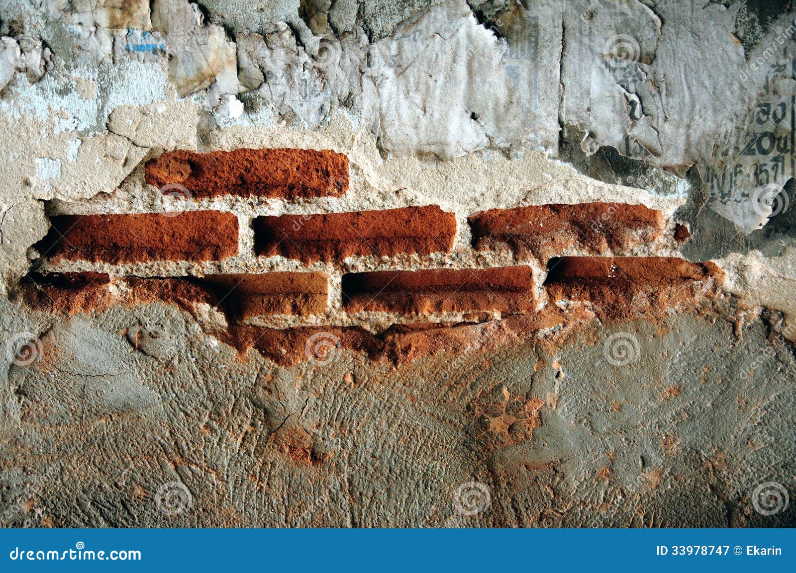 Ruin Wall Brick Texture for Background. Stock Image - Image of city ...