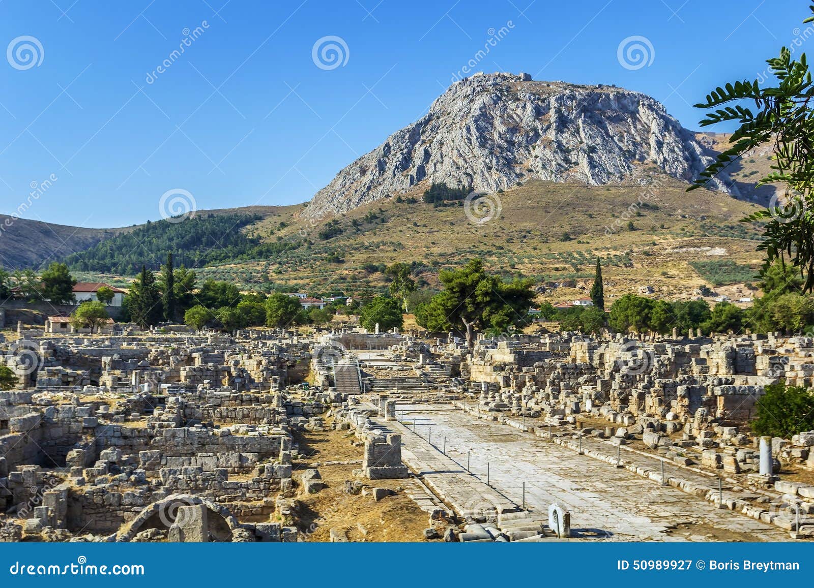 Ruinas De Corinto Antiguo, Grecia Foto de archivo - Imagen: 50989927