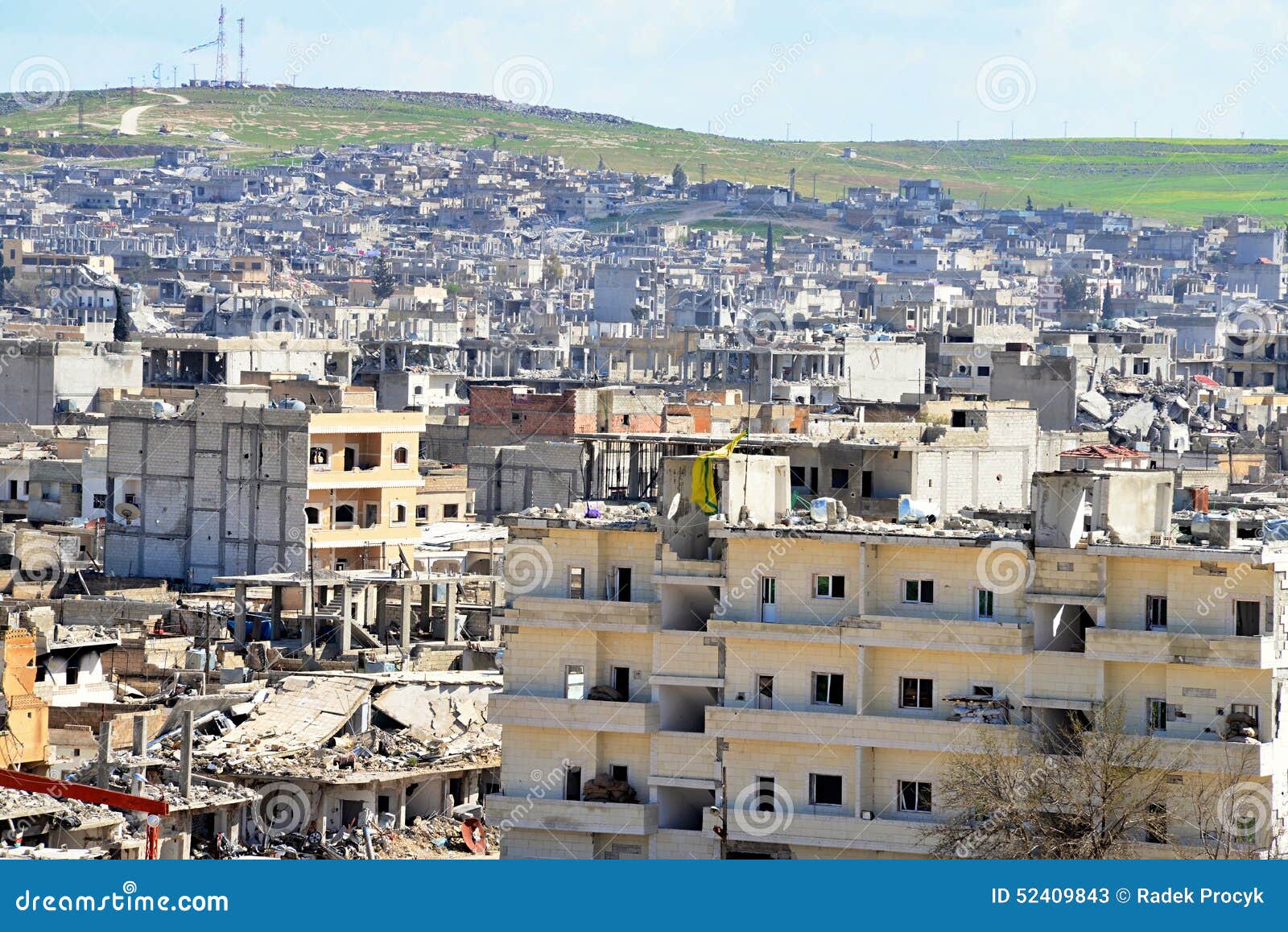 Ruinas de Kobane foto de archivo editorial. Imagen de sirio - 52409843