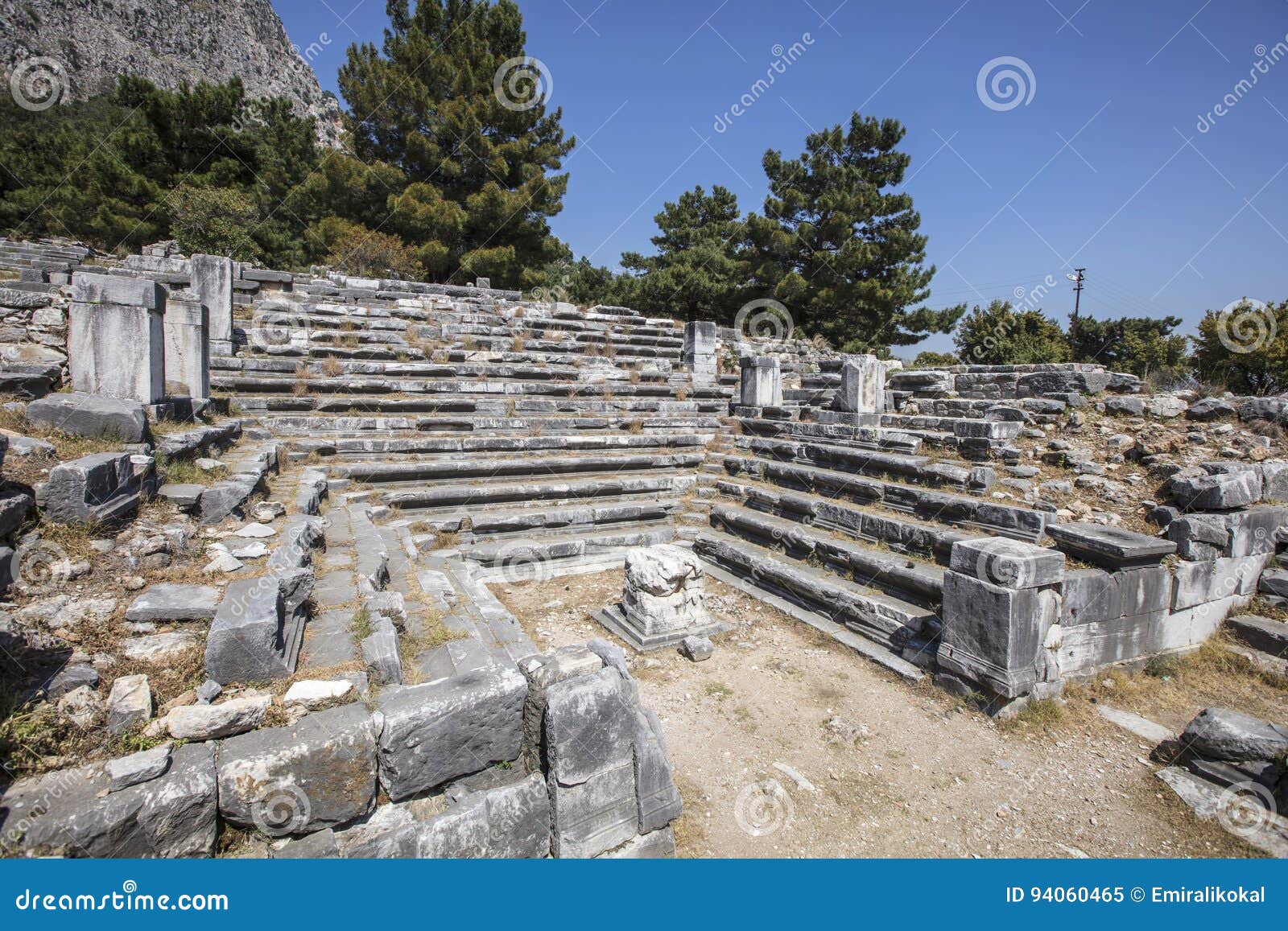 Ruinas De La Ciudad Antigua De Priene, Turquía Imagen de archivo ...