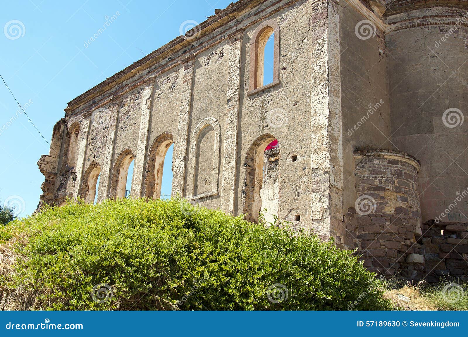 Ruinas De La Iglesia De La Isla De Cunda Foto de archivo - Imagen de ...