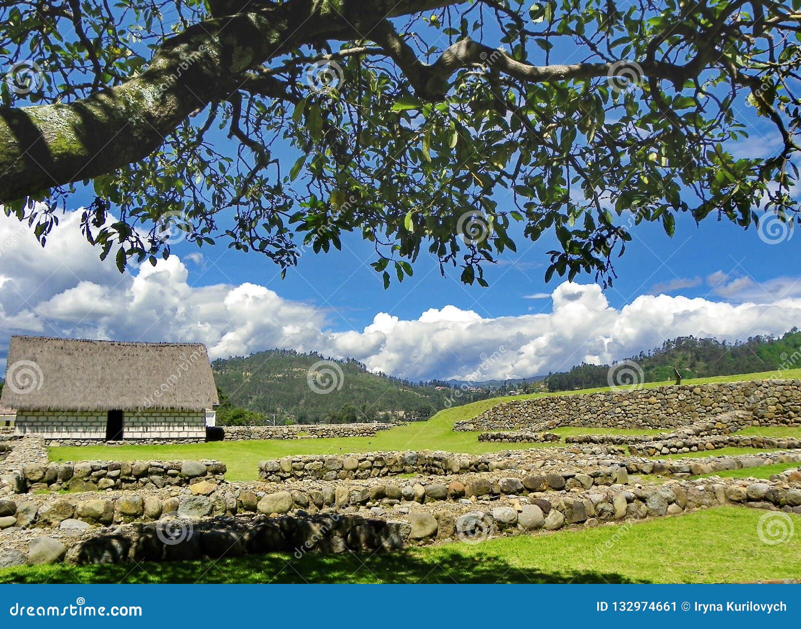 Ruinas De Los Incas Pumapungo, Cuenca, Ecuador Imagen de archivo ...