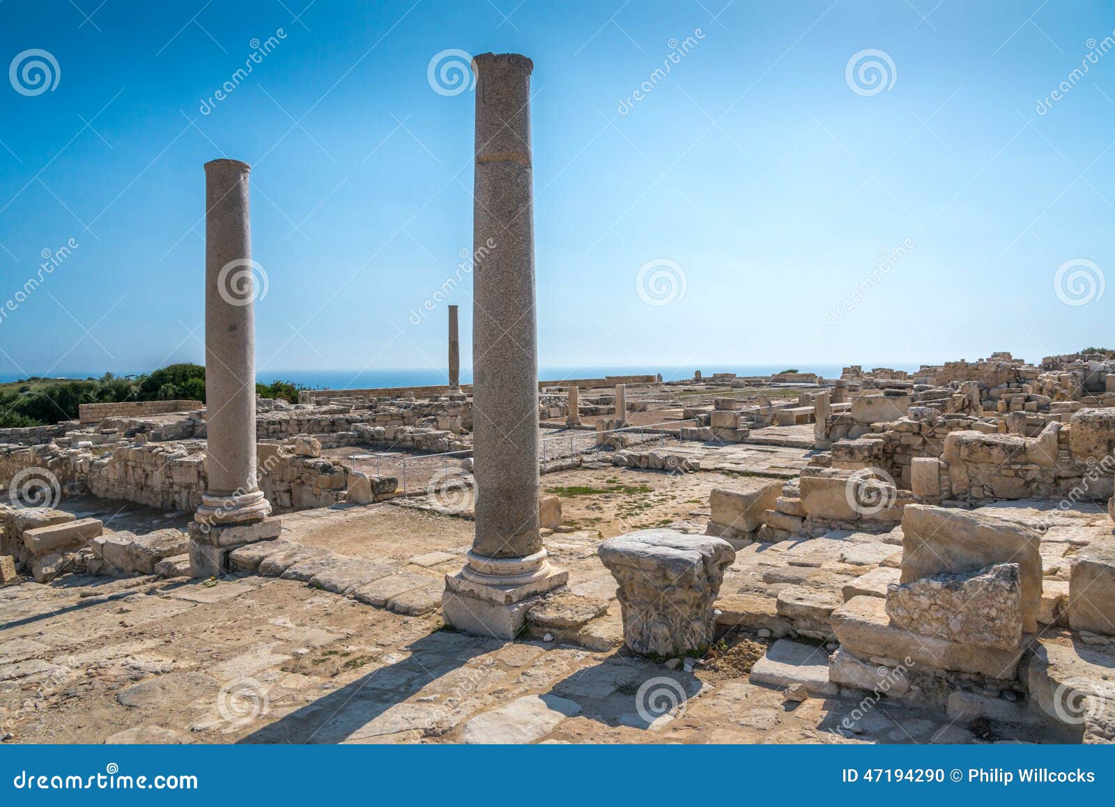 Ruinas Romanas Antiguas Kourion Chipre Foto de archivo - Imagen de ...
