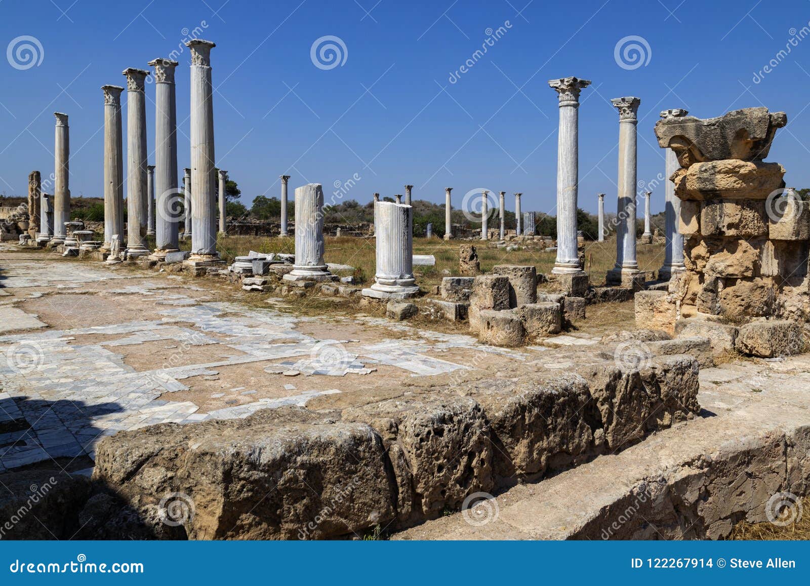 Ruinas Romanas De Los Salamis - Chipre Turco Foto de archivo - Imagen ...