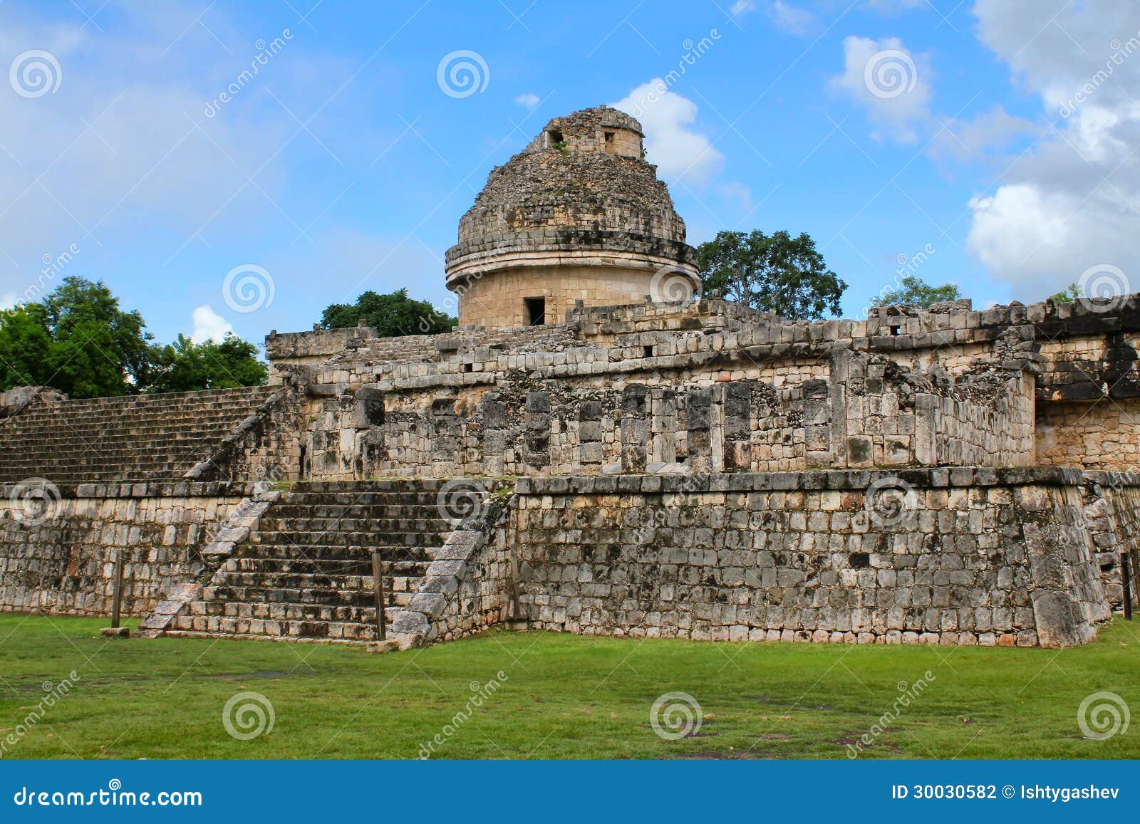 Ancient Mayan Observatory stock photo. Image of ruin - 30030582