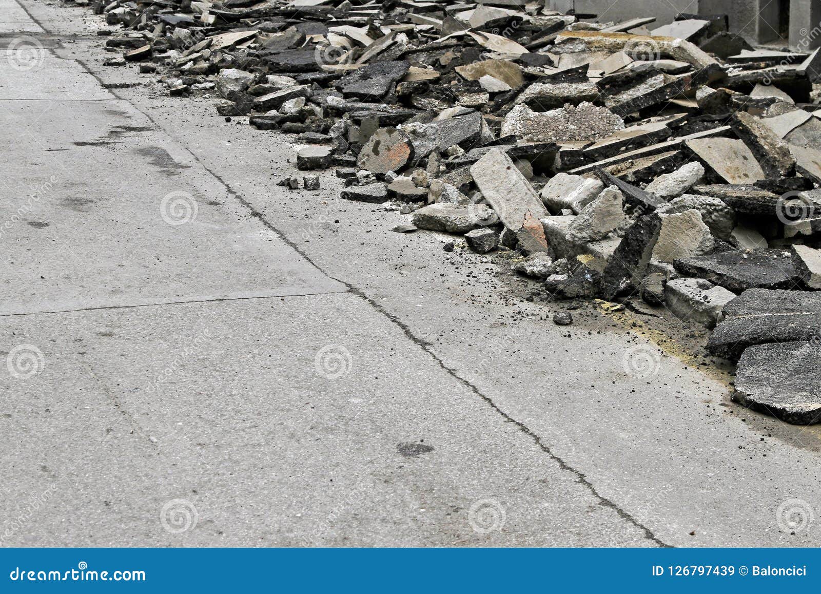 Ruined Asphalt stock image. Image of asphalt, pavement - 126797439