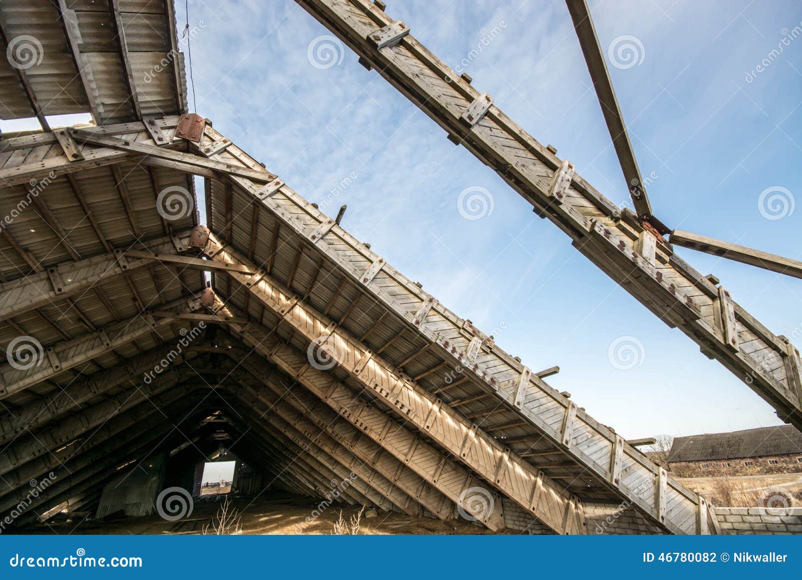 Ruined Barn House, Broken Roof Stock Photo - Image of exterior, scene ...