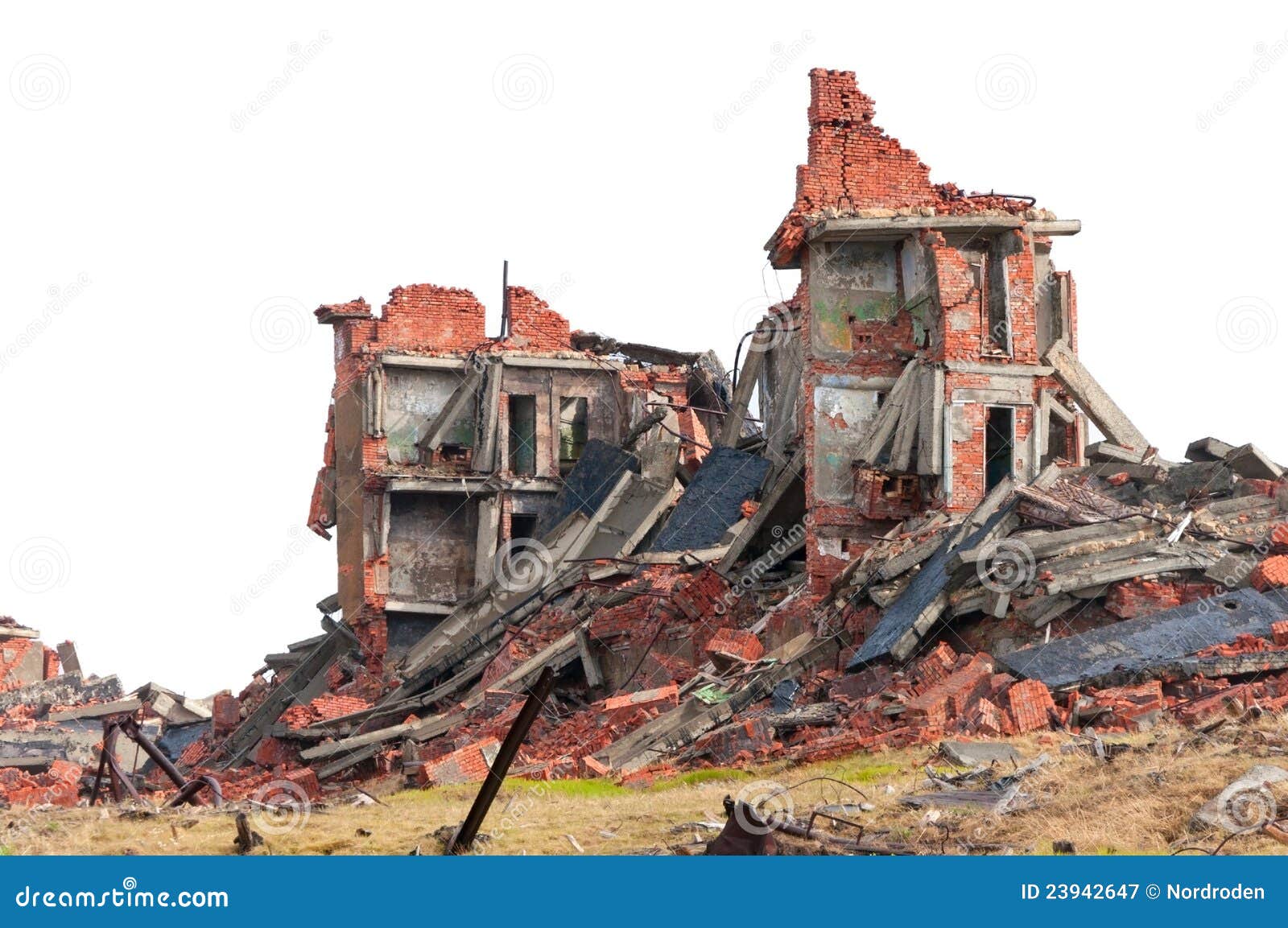 Ruined brick building stock image. Image of nordic, history - 23942647