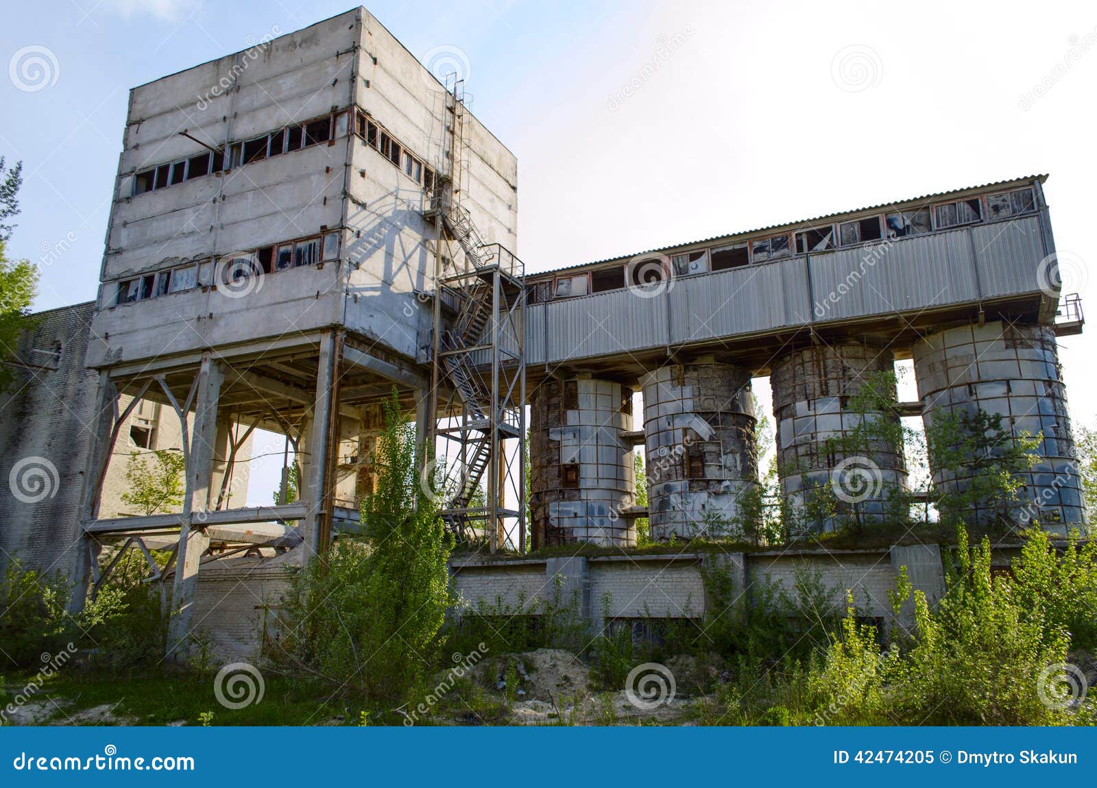 Ruined brick factory stock image. Image of frame, industry - 42474205
