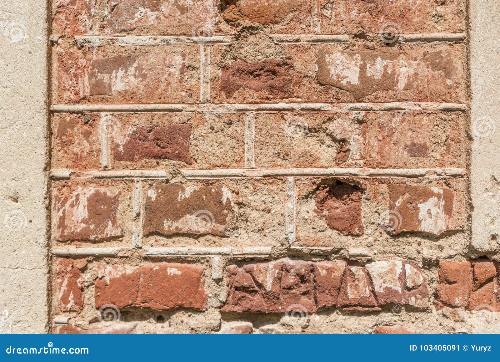 Ruined Brick Wall Background Royalty-Free Stock Photo | CartoonDealer ...