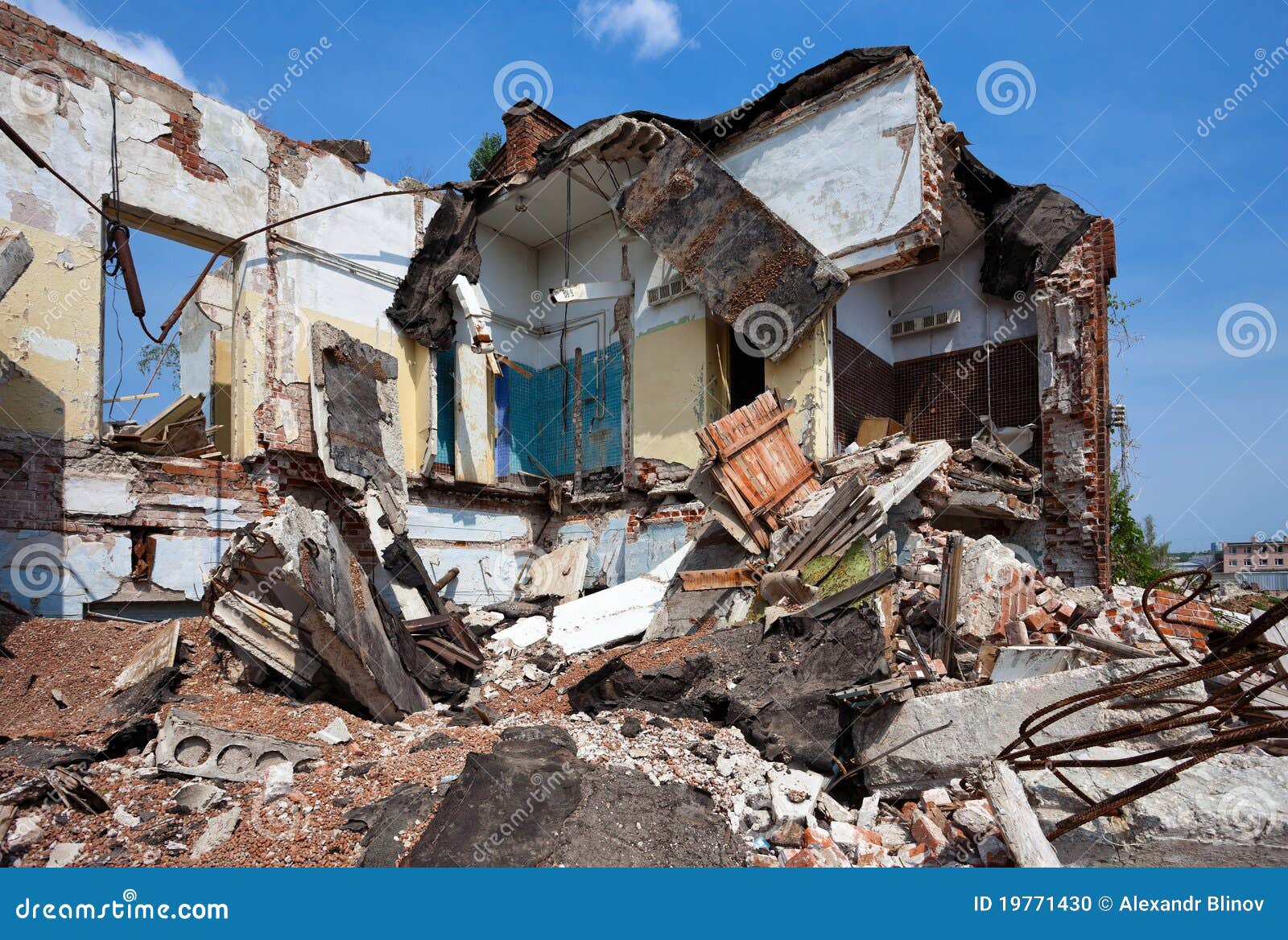 Ruined Building stock photo. Image of exterior, office - 19771430