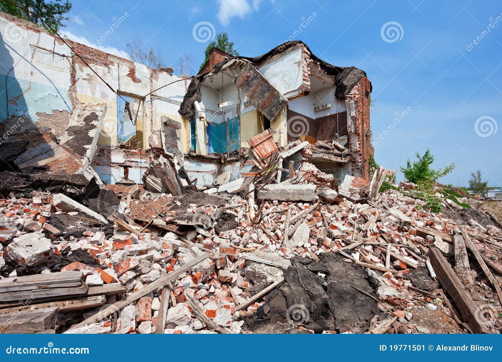 Ruined Building stock image. Image of exterior, industry - 19771501