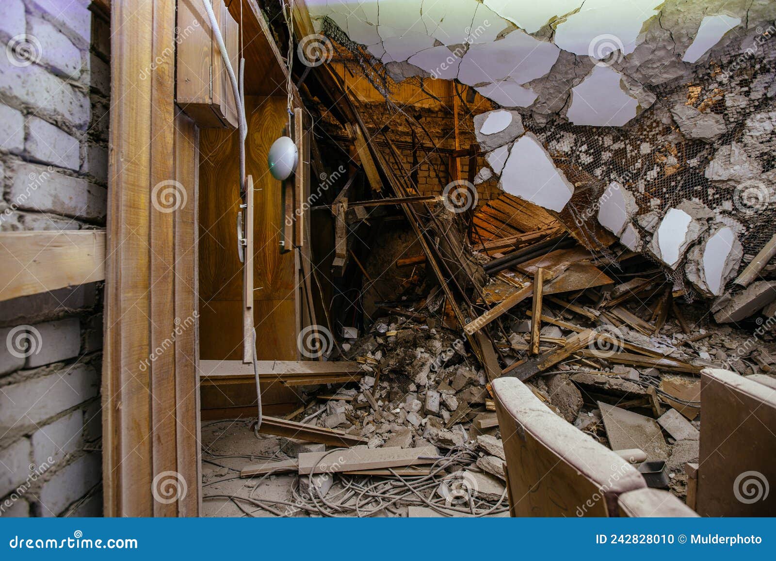 Ruined Building. Consequences of Disaster, War or Demolition Stock ...