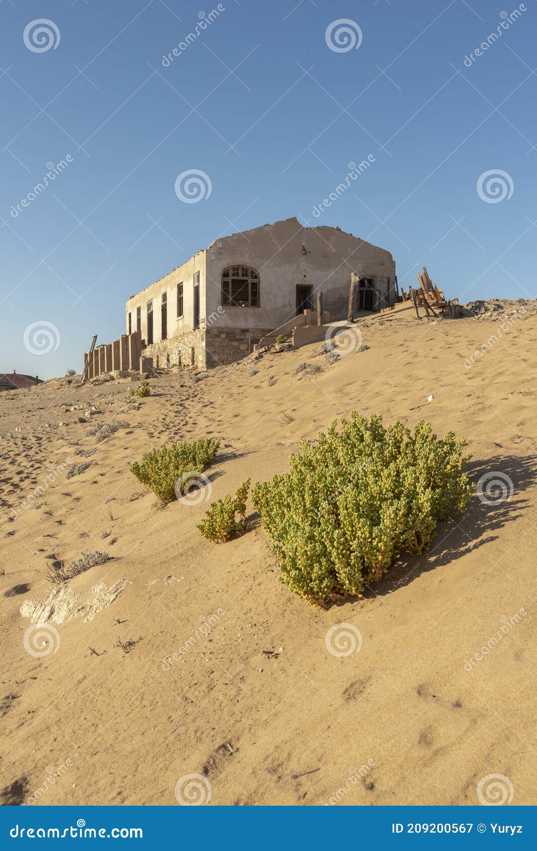 Ruined building in desert stock image. Image of namibia - 209200567