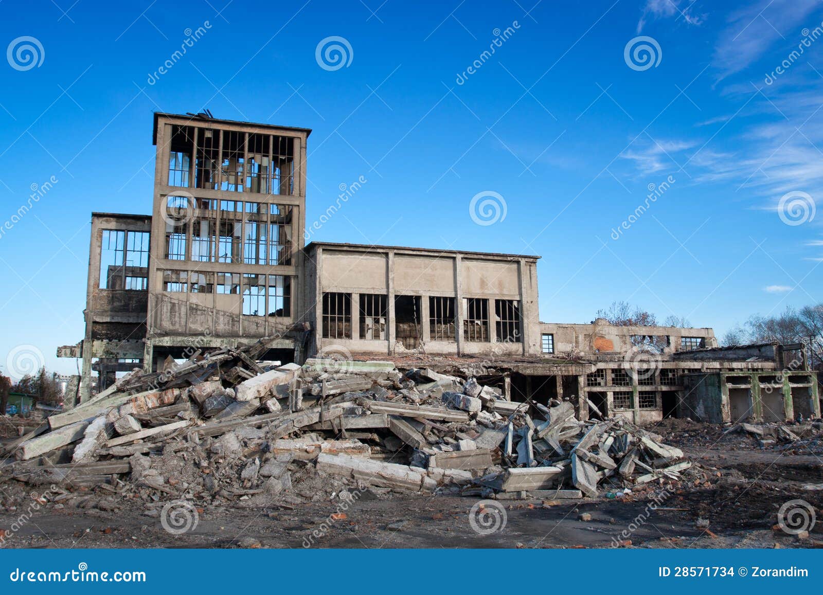 Ruined buildings stock photo. Image of abandoned, dust - 28571734