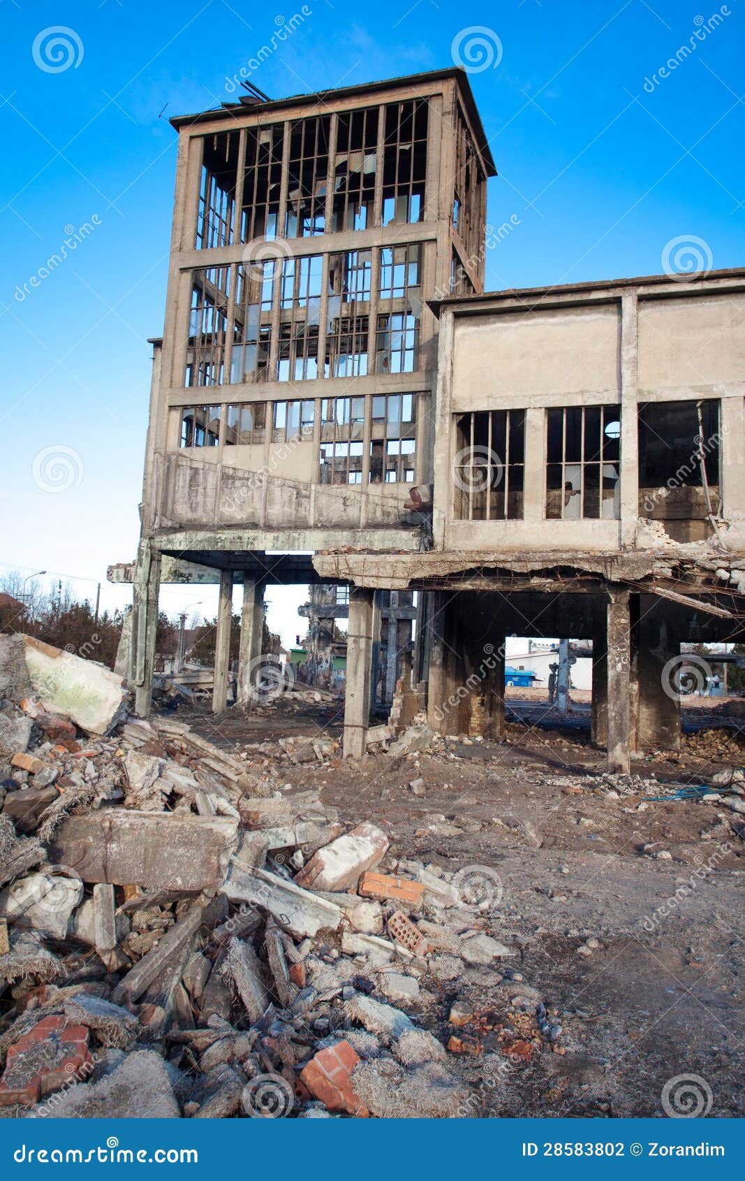 Ruined buildings stock photo. Image of danger, damage - 28583802