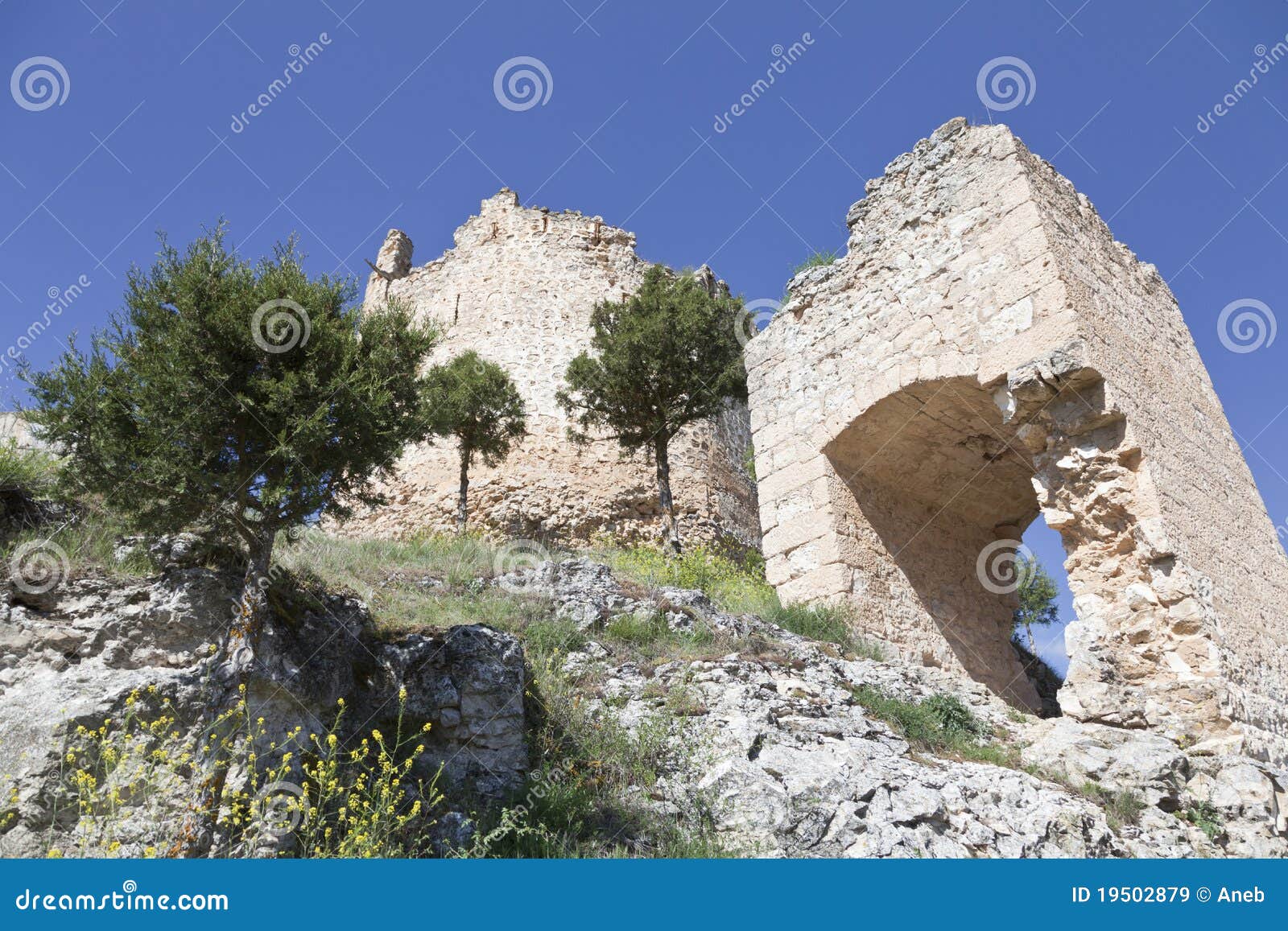 Ruined castle stock image. Image of medieval, wall, building - 19502879