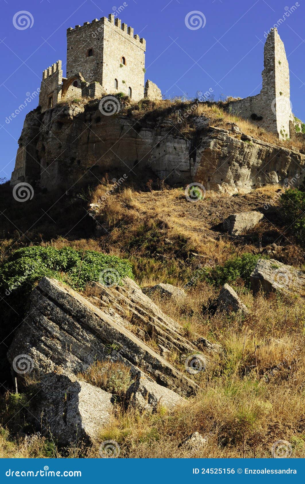 Ruined castle stock photo. Image of fortress, architectural - 24525156
