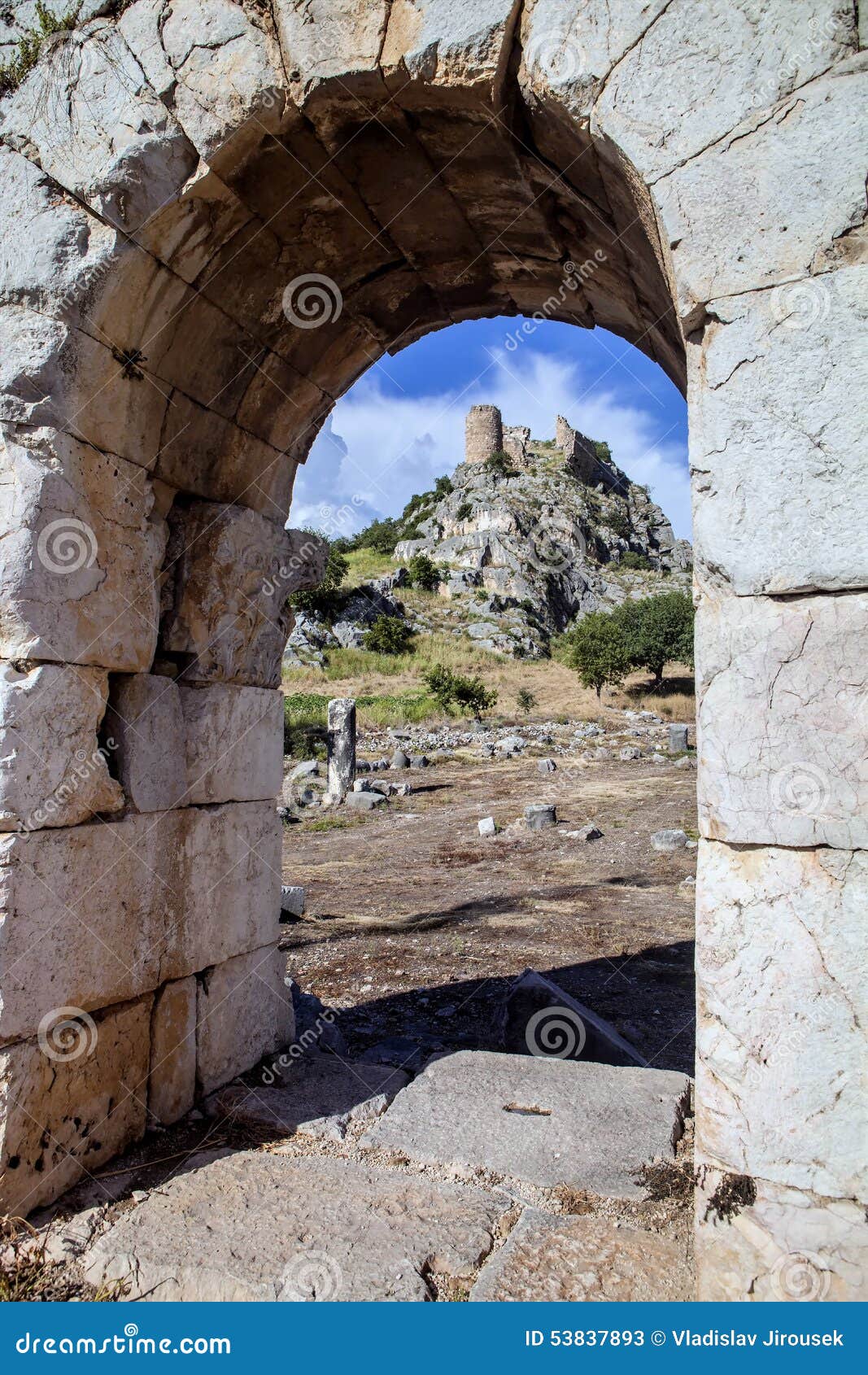 Ruined Castle,Castabala, Turkey Stock Image - Image of castabala, ruin ...