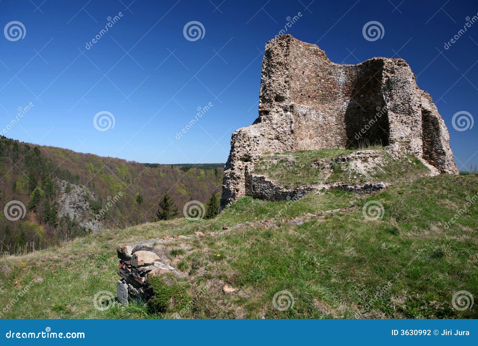 Ruined Castle in Countryside Stock Photo - Image of ancient, castle ...